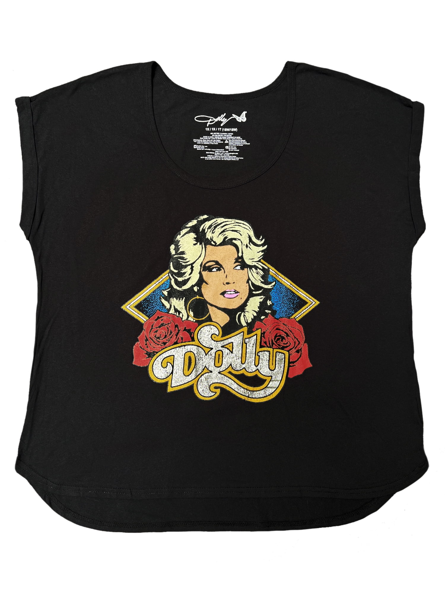 Dolly Parton Graphic Crew Neck Short Sleeve T-Shirt, Sizes 14-34W ...