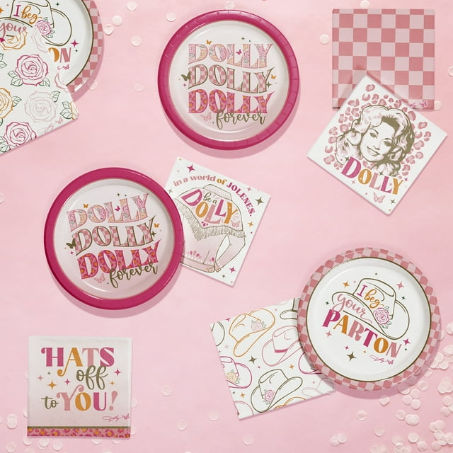 Dolly Parton I Beg Your Parton Tableware Set, Serves 16 - Walmart.com