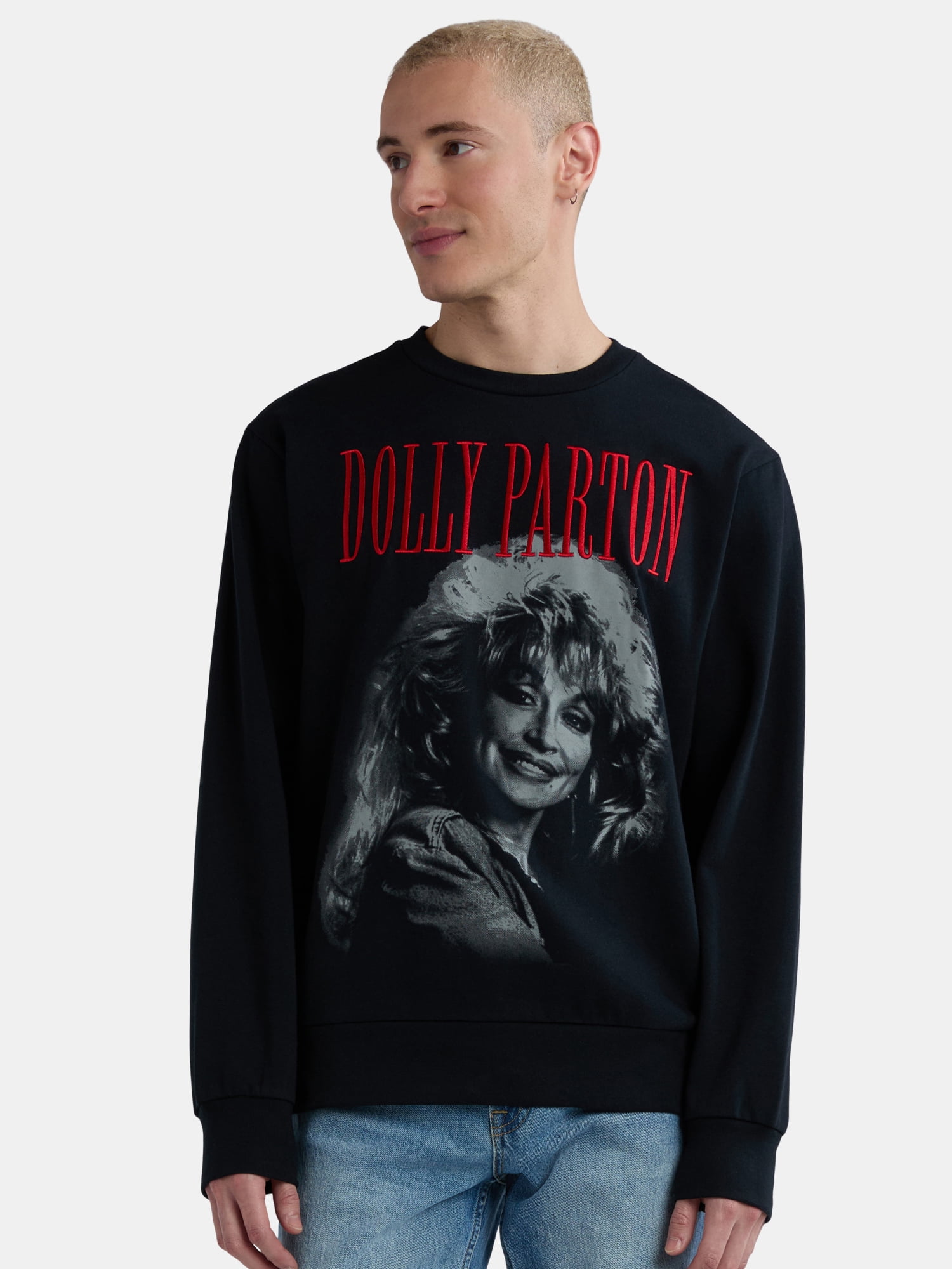 Dolly Parton Men's Graphic Sweatshirt S-3XL Cotton Blend Crewneck ...