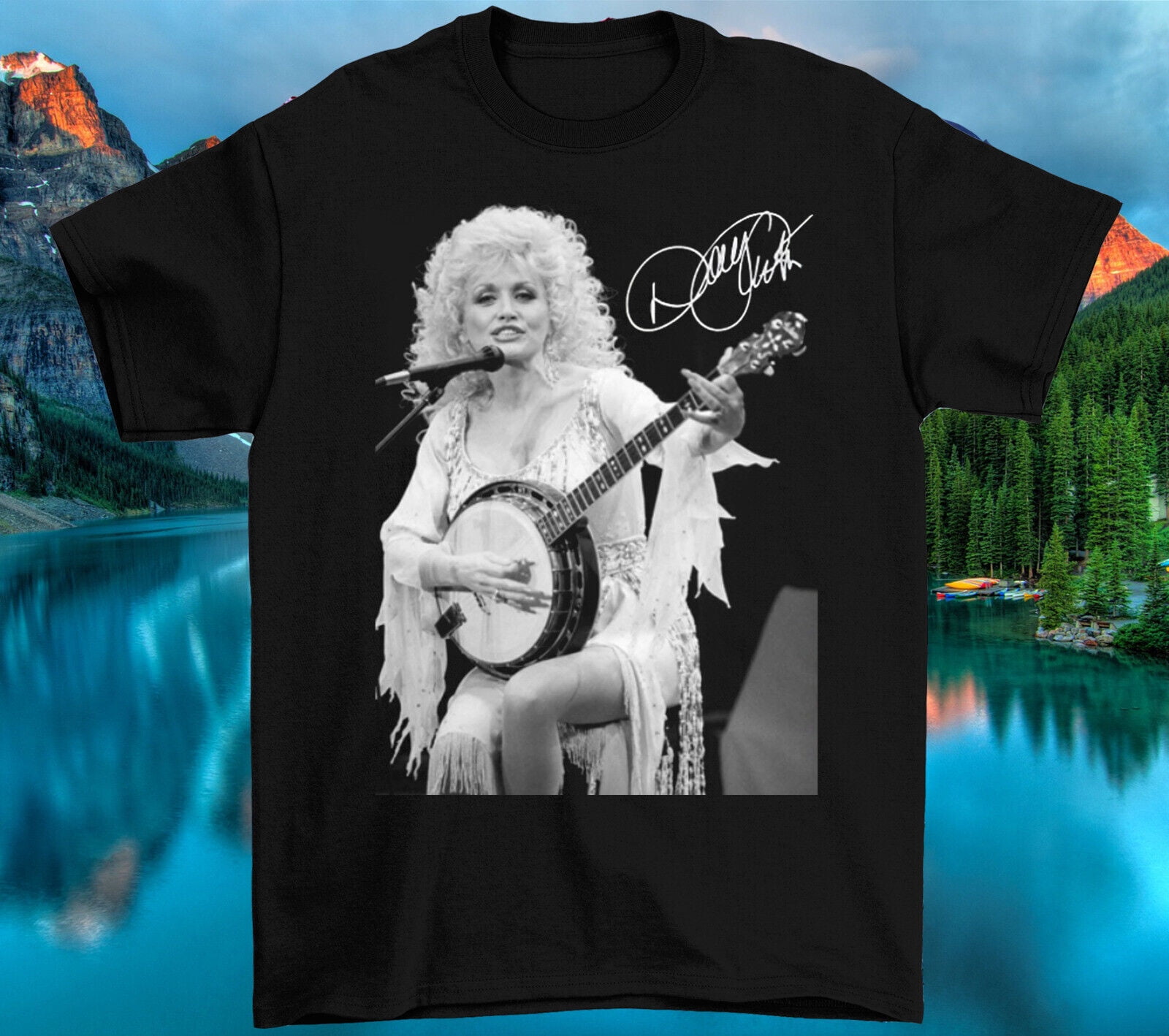Dolly -Parton Singned Music Live T Shirt Cotton Tee Vintage Gift For ...