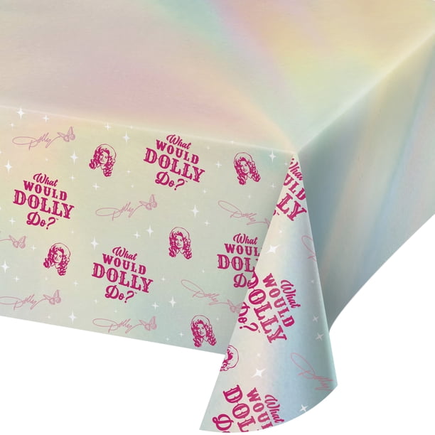 Dolly Parton What Would Dolly Do Iridescent Foil 54" x 84" Tablecloth ...