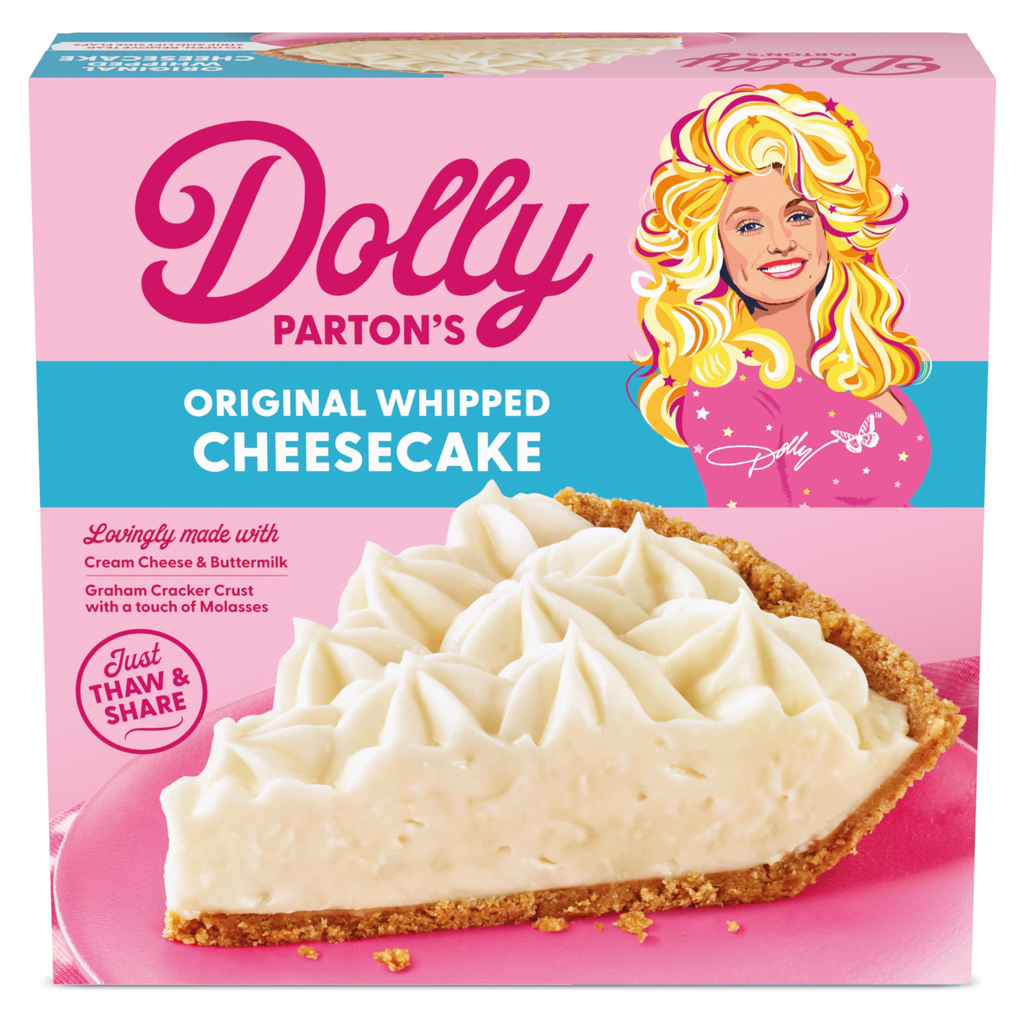 Dolly Parton Whipped Cheesecake 24 oz Frozen Thaw-and-Serve Fluffy ...