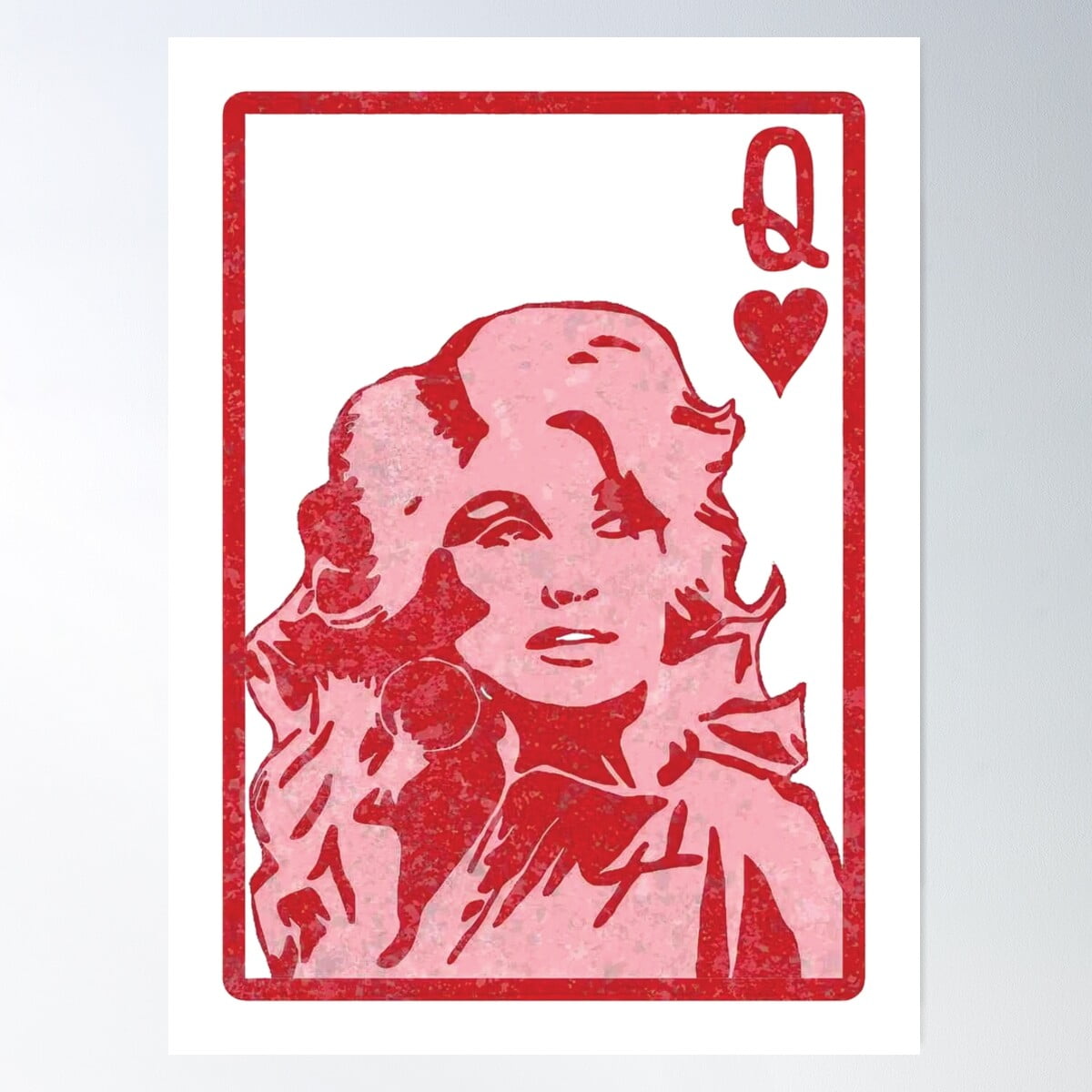 Dolly Queen Of Hearts Card Valentineâ€™S Day Valentine Poster Wall Art, Modern Wall Decor For ...