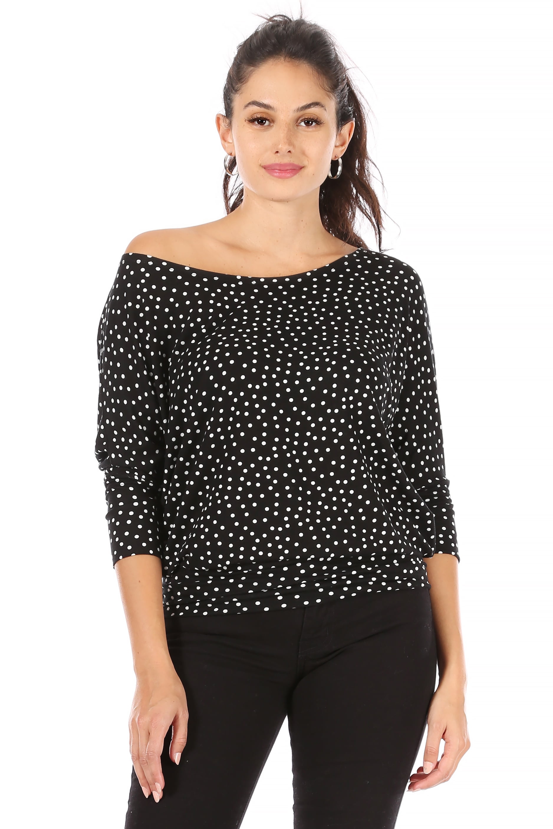 Dolman Tops for Women Sexy Off The Shoulder Tops Banded Waistband ...