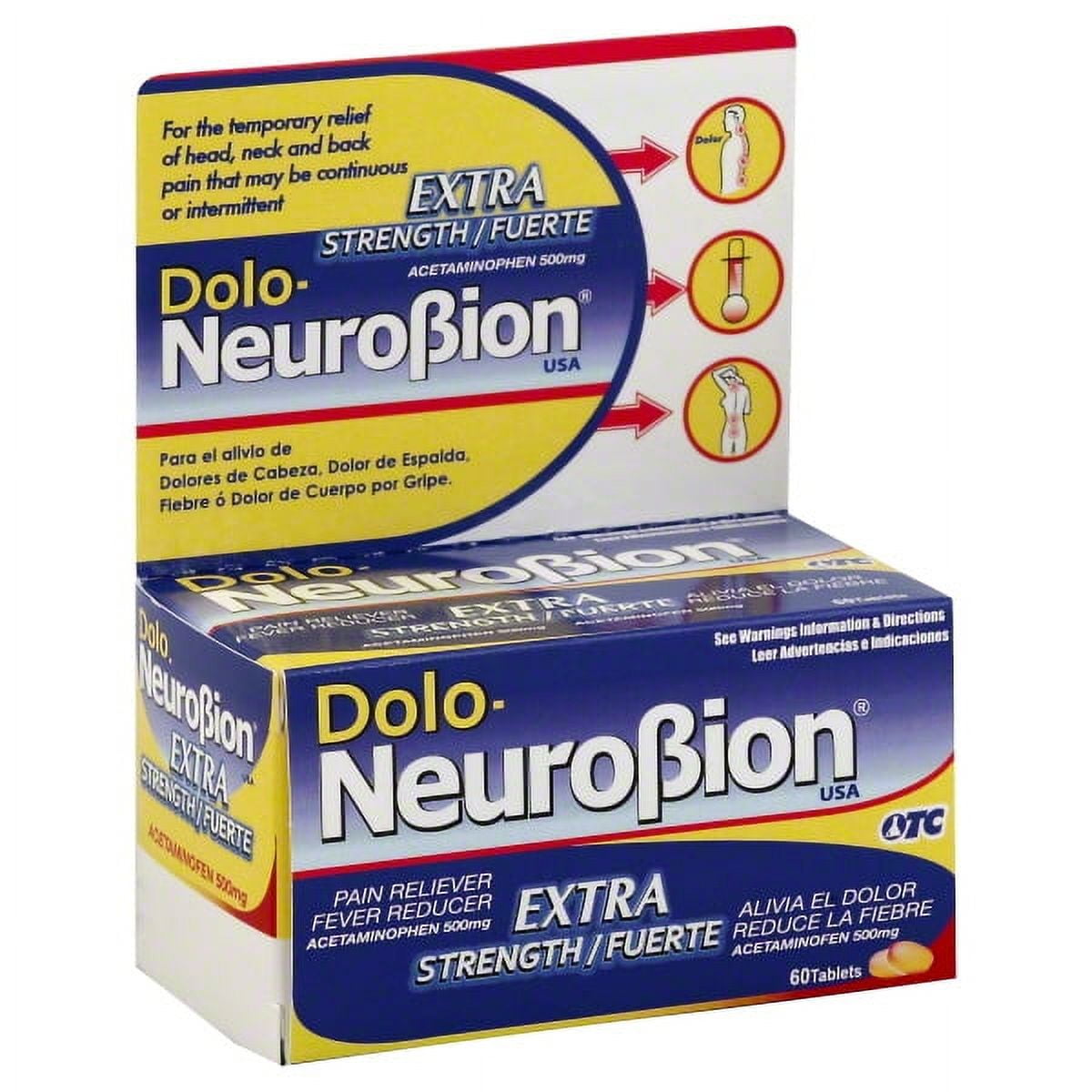 Neurobion Extra Strength Pain Reliever, Fever Reducer, 60 Tablets ...