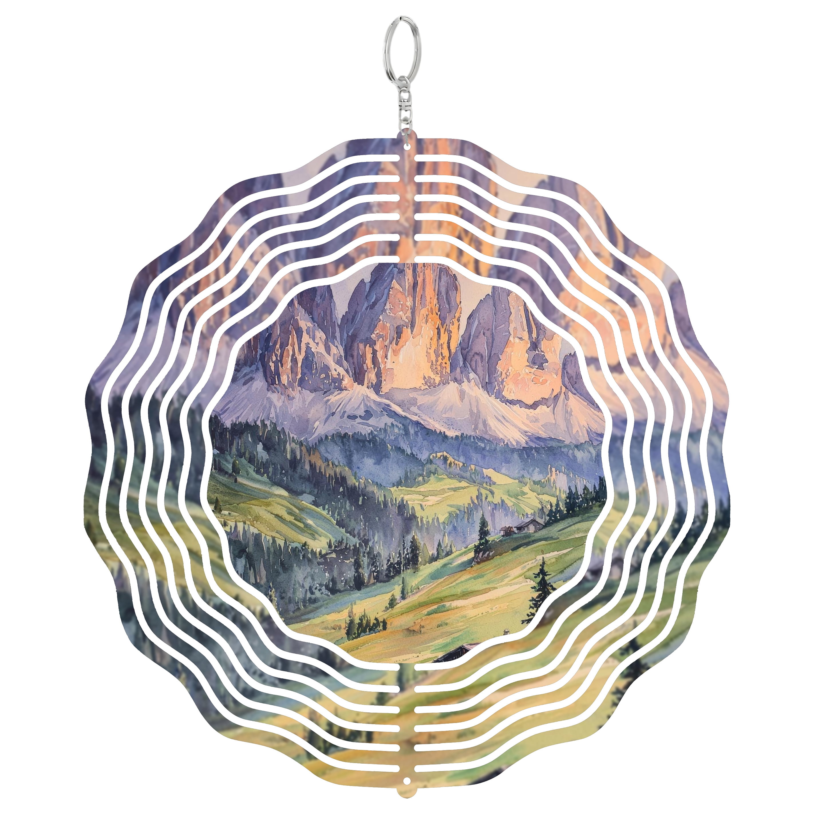 Dolomites Italy Alps 3D Wind Spinner Kinetic Stainless Steel Yard Art ...