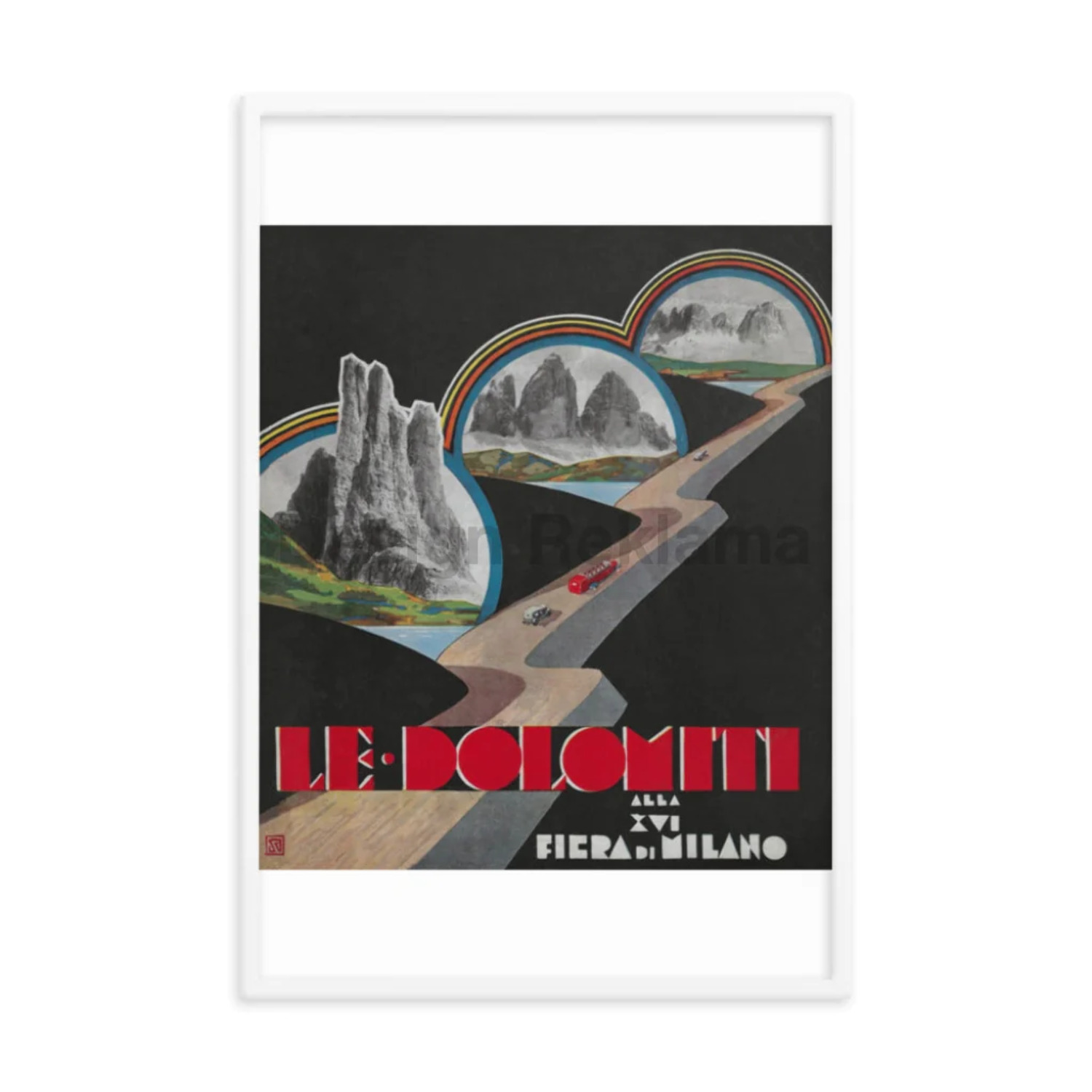 Dolomites, Italy Exhibition at The XVI Milan Fair Vintage Travel Poster ...