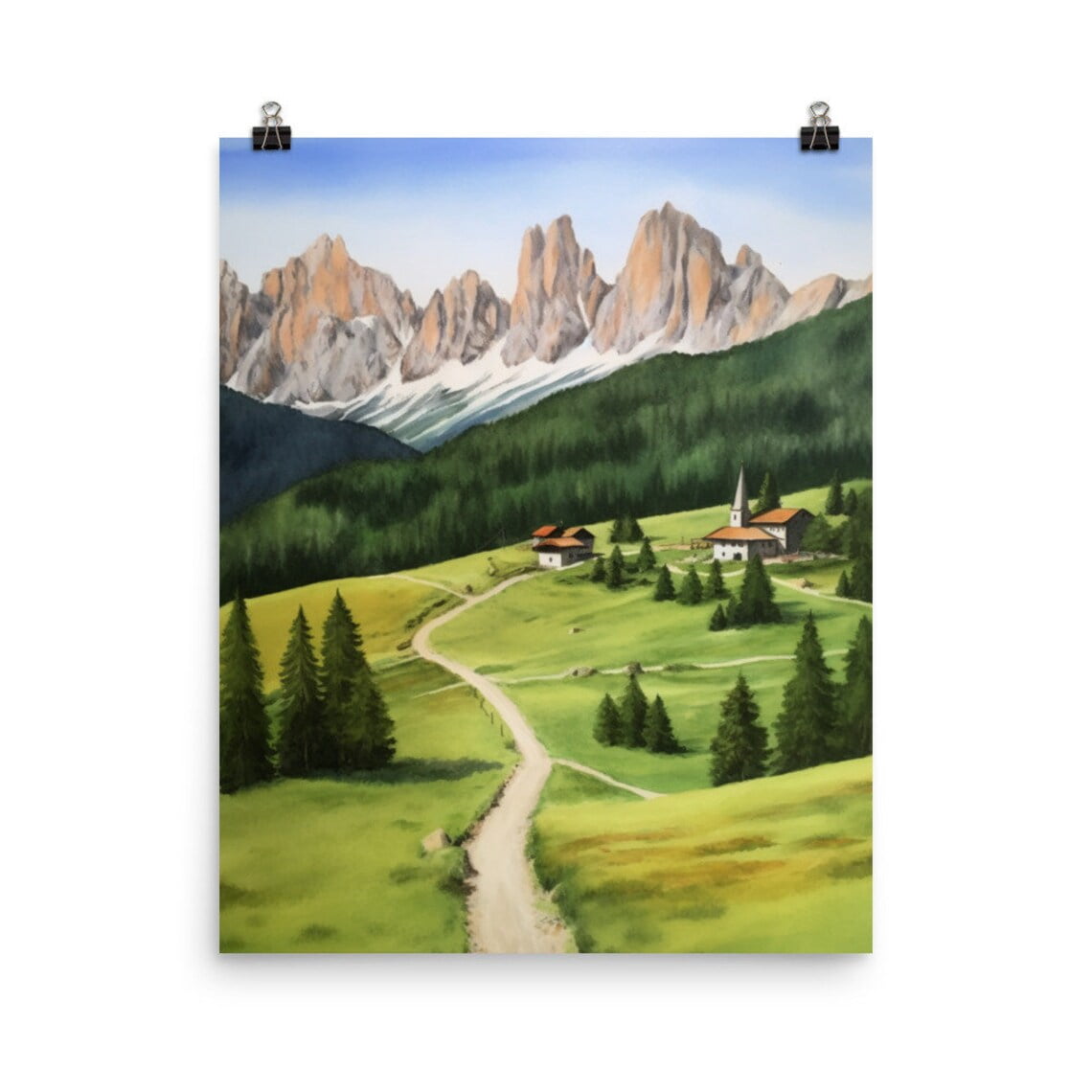 Dolomites Italy Print, Alpine Landscape Wall Art, European Travel ...