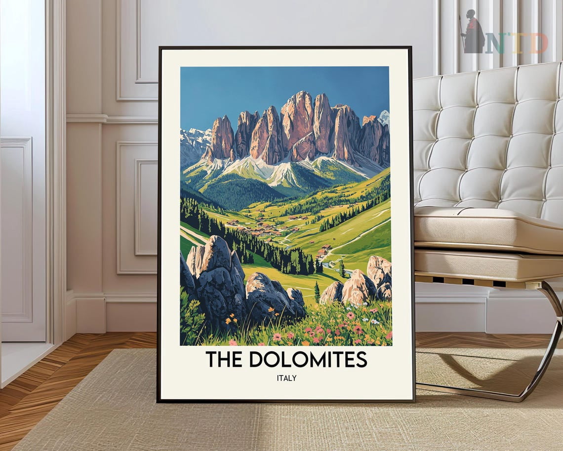 Dolomites Italy UNESCO Pale Mountains Nature Wall Art Photo Print ...
