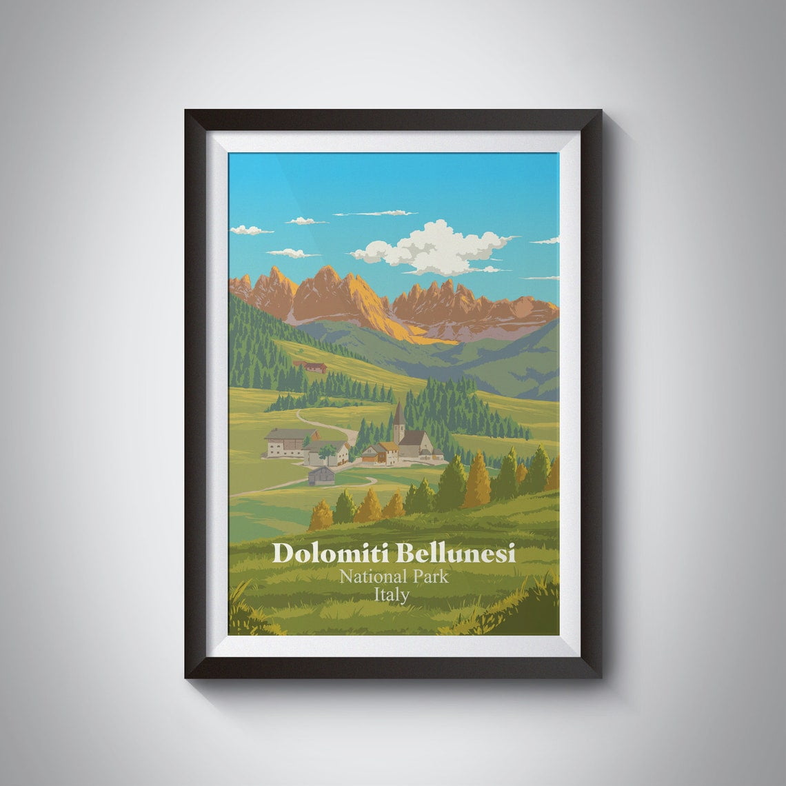 Dolomiti Bellunesi National Park Poster, Italy Travel Poster, The ...
