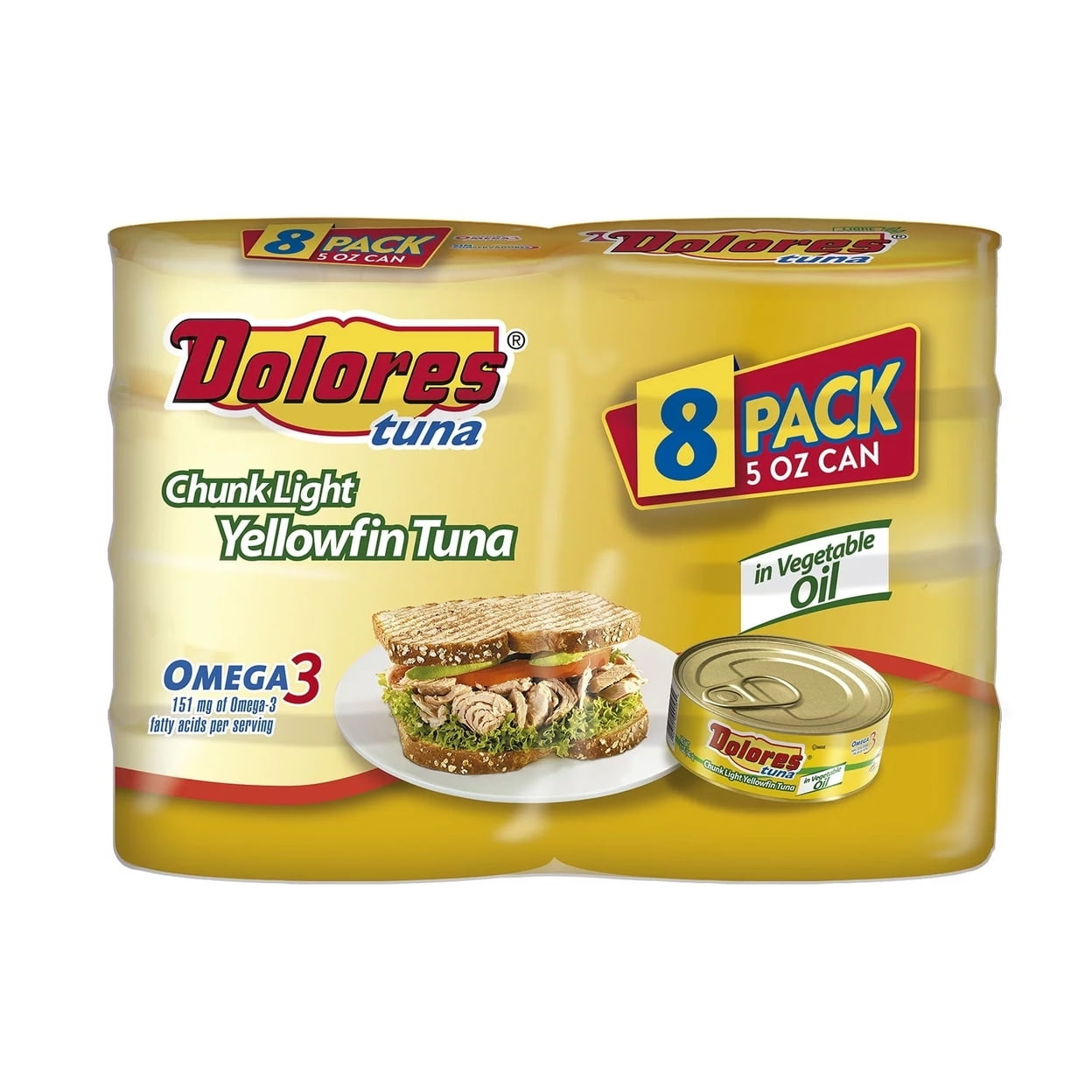 Dolores Yellowfin Tuna Canned In Oil, 5 Ounce (Pack of 8) - Walmart.com