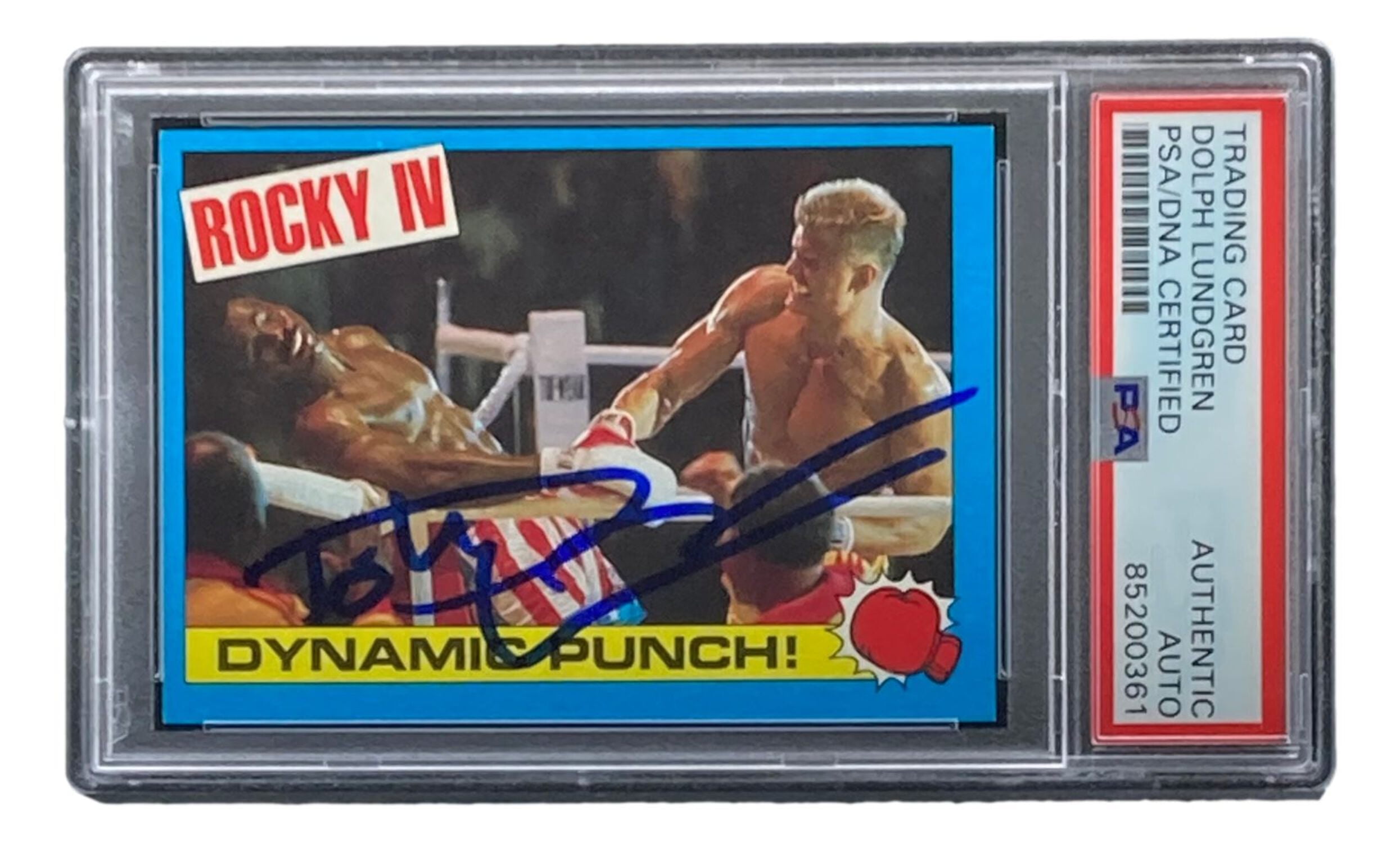 Dolph Lundgren Signed 1985 Topps #19 Rocky IV Ivan Drago Trading Card ...