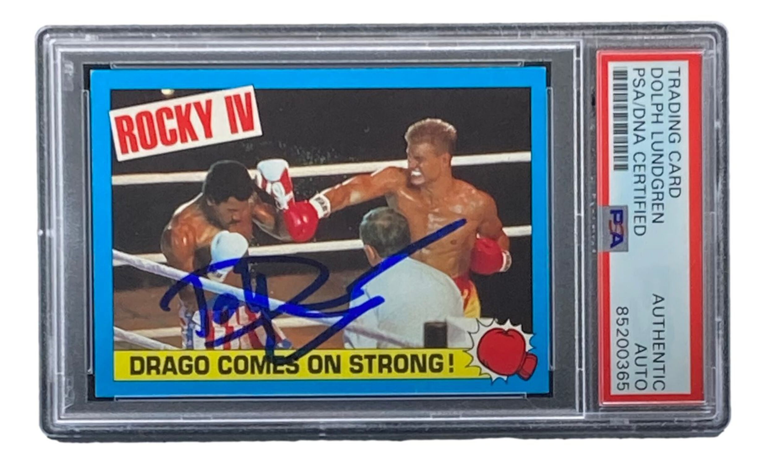 Dolph Lundgren Signed 1985 Topps #23 Rocky IV Ivan Drago Trading Card ...