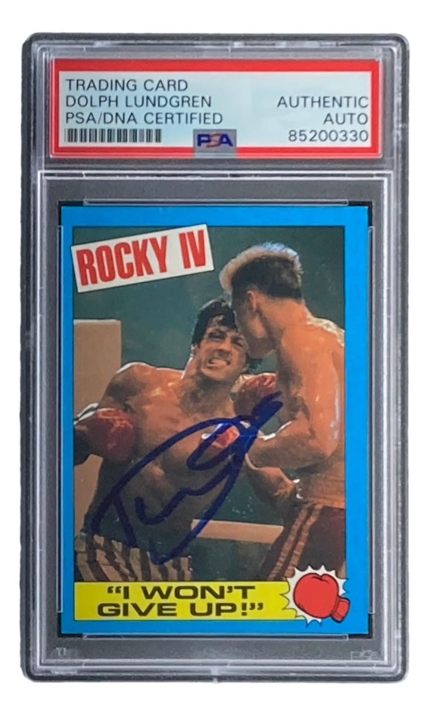 Dolph Lundgren Signed 1985 Topps #54 Rocky IV Ivan Drago Trading Card ...