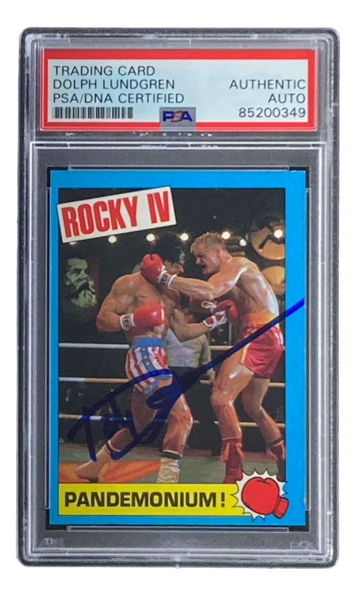 Dolph Lundgren Signed 1985 Topps #61 Rocky IV Ivan Drago Trading Card ...