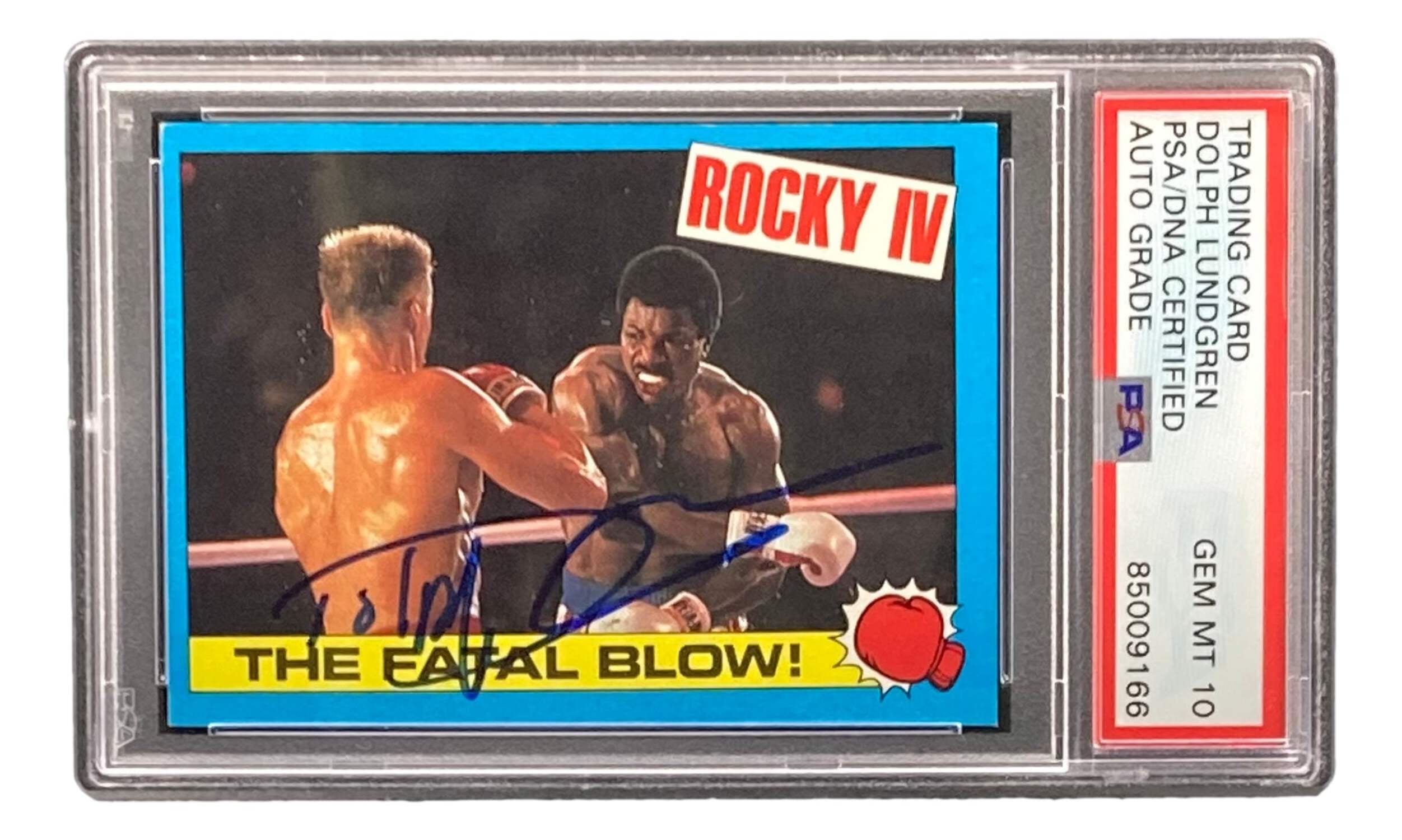 Dolph Lundgren Signed Ivan Drago 1985 Topps #24 Trading Card PSA/DNA ...