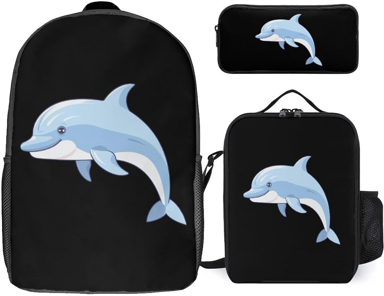 Dolphin 3Pcs Backpack Set 17 Inch Laptop Backpack Travel Daypack with ...