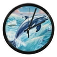 Dolphin 9.8 Inch Silent Round Digital Wall Clock, Battery Operated ...