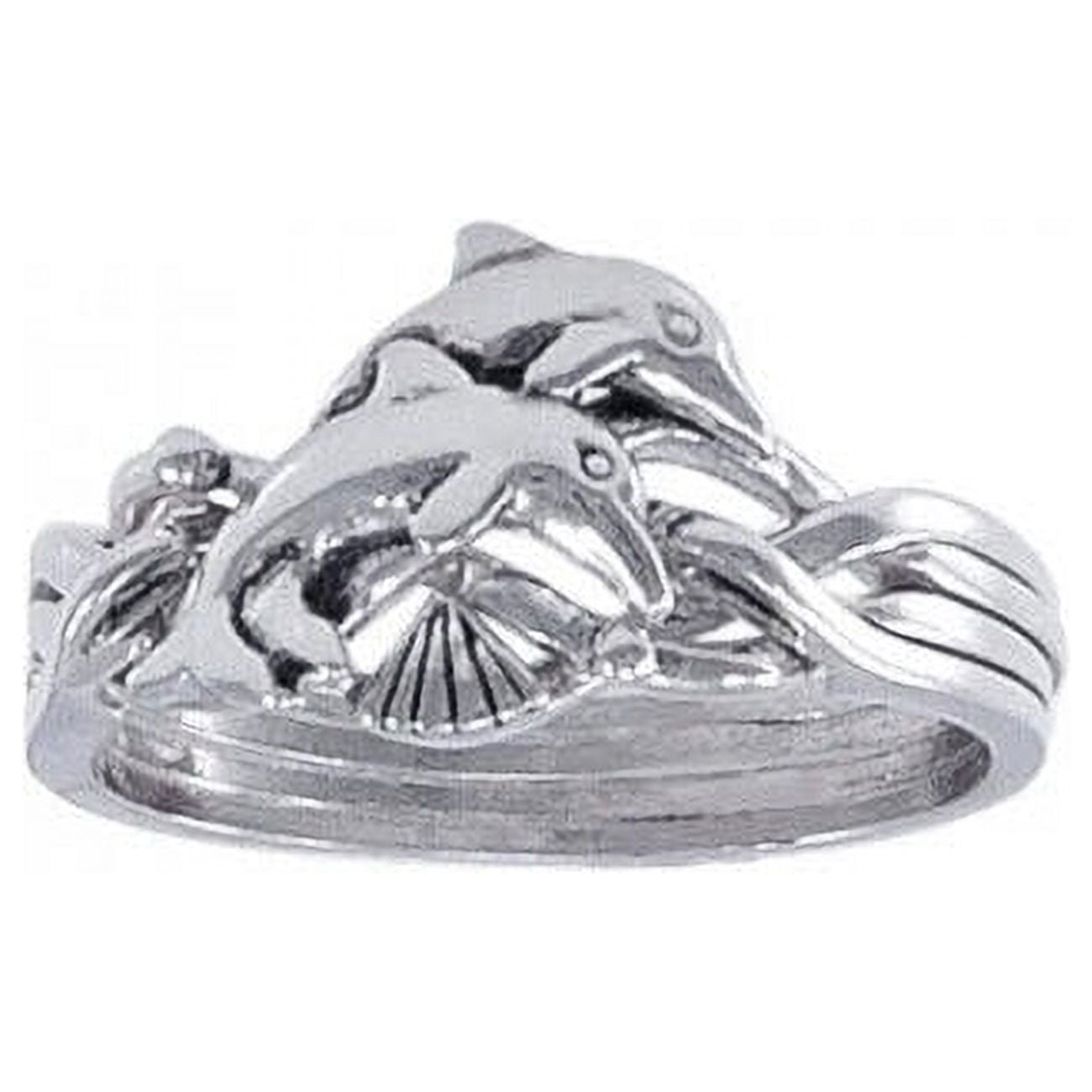 Dolphin .925 Sterling Silver Puzzle Ring by Peter Stone Jewelry Fine Ocean Female Adult ...