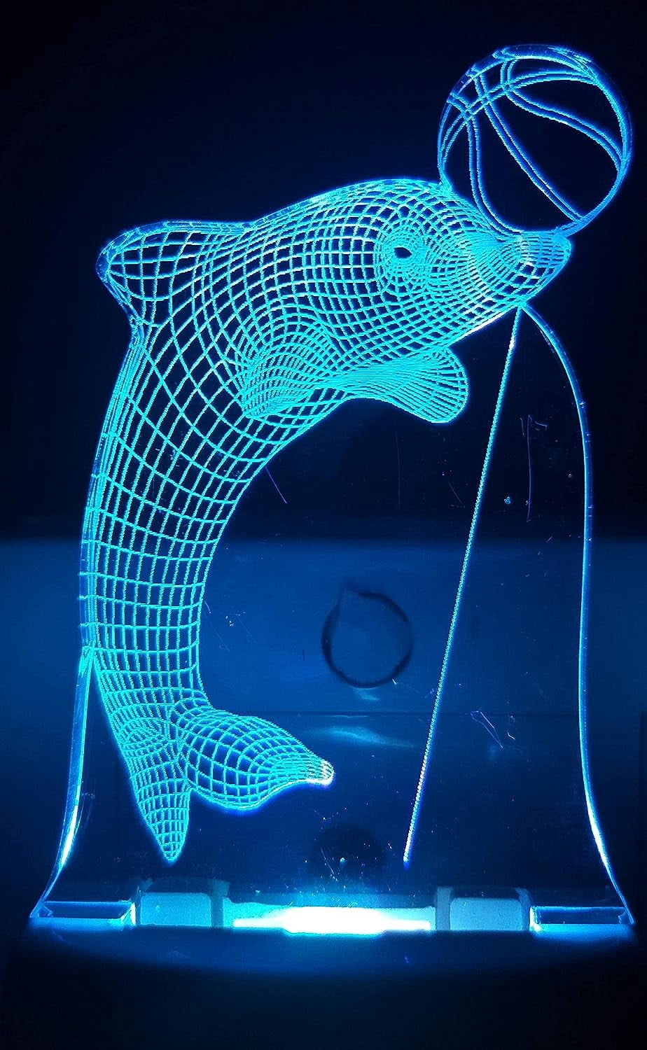 Dolphin Animal Toys 3D Illusion Night Light Smart Touch Lamp, Creative ...