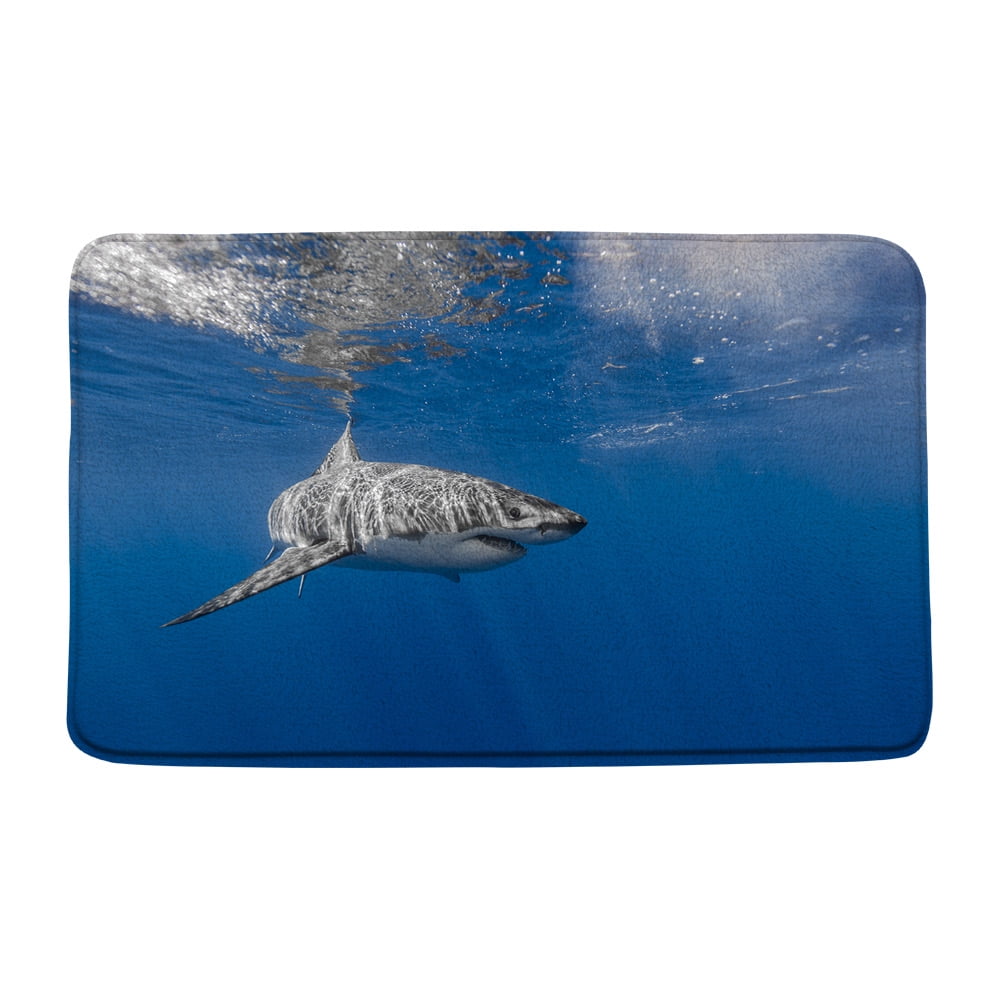 Dolphin Bath Mat Ocean Animal Sea Sunlight Underwater Bathroom Rug Set ...