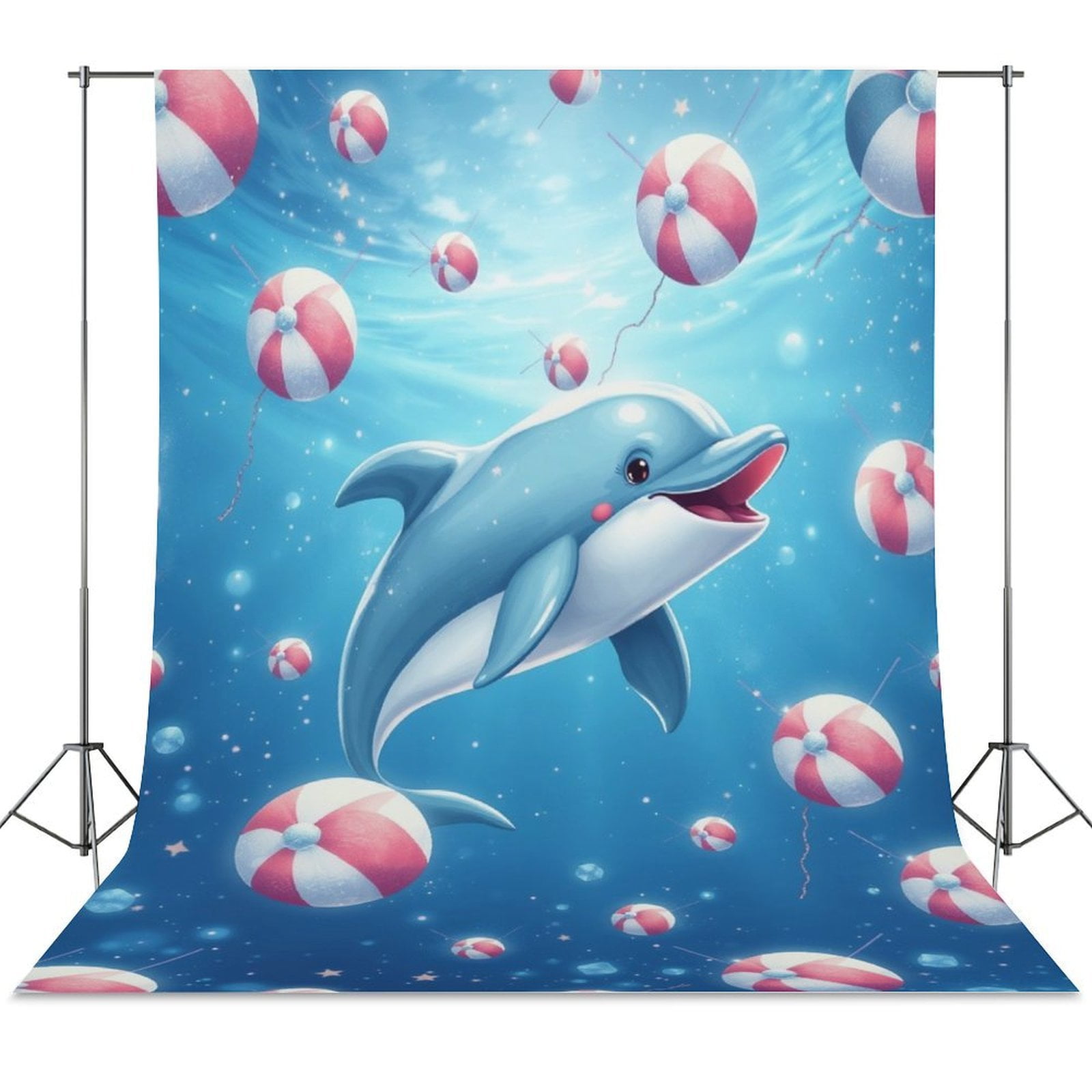 Dolphin Beach Balls Ocean Photography Backdrops Adult Photostudio Props ...