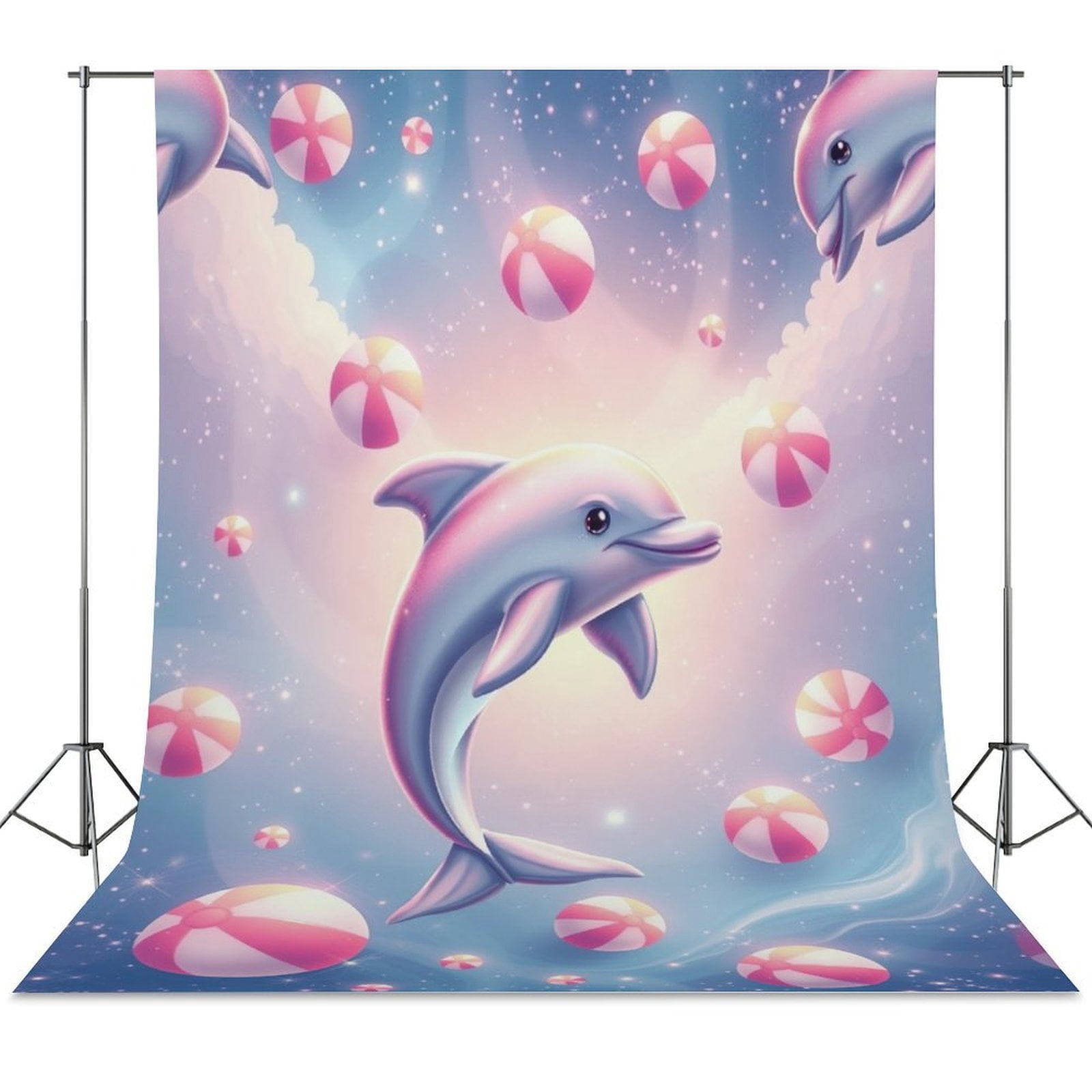 Dolphin Beach Balls Sky Decorations BackdropPortrait Photography ...