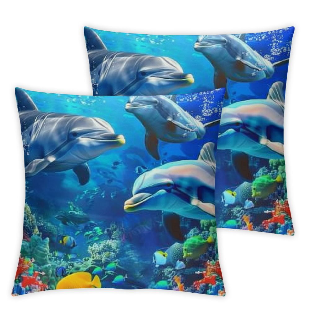 Dolphin Bed Sheet for Kids, Ocean Life Goldfish Bedding Set Twin, Underwater World Fitted Sheet ...