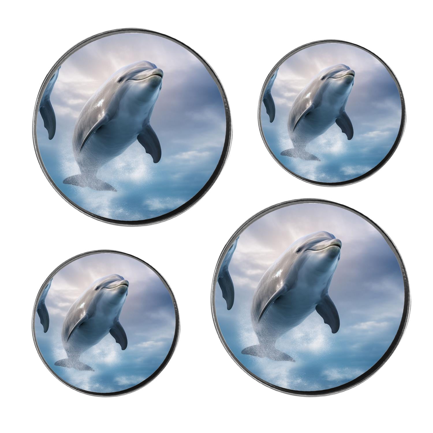 Dolphin Blue Ocean Image Stove Burner Covers Set,Gas Stove Burner ...