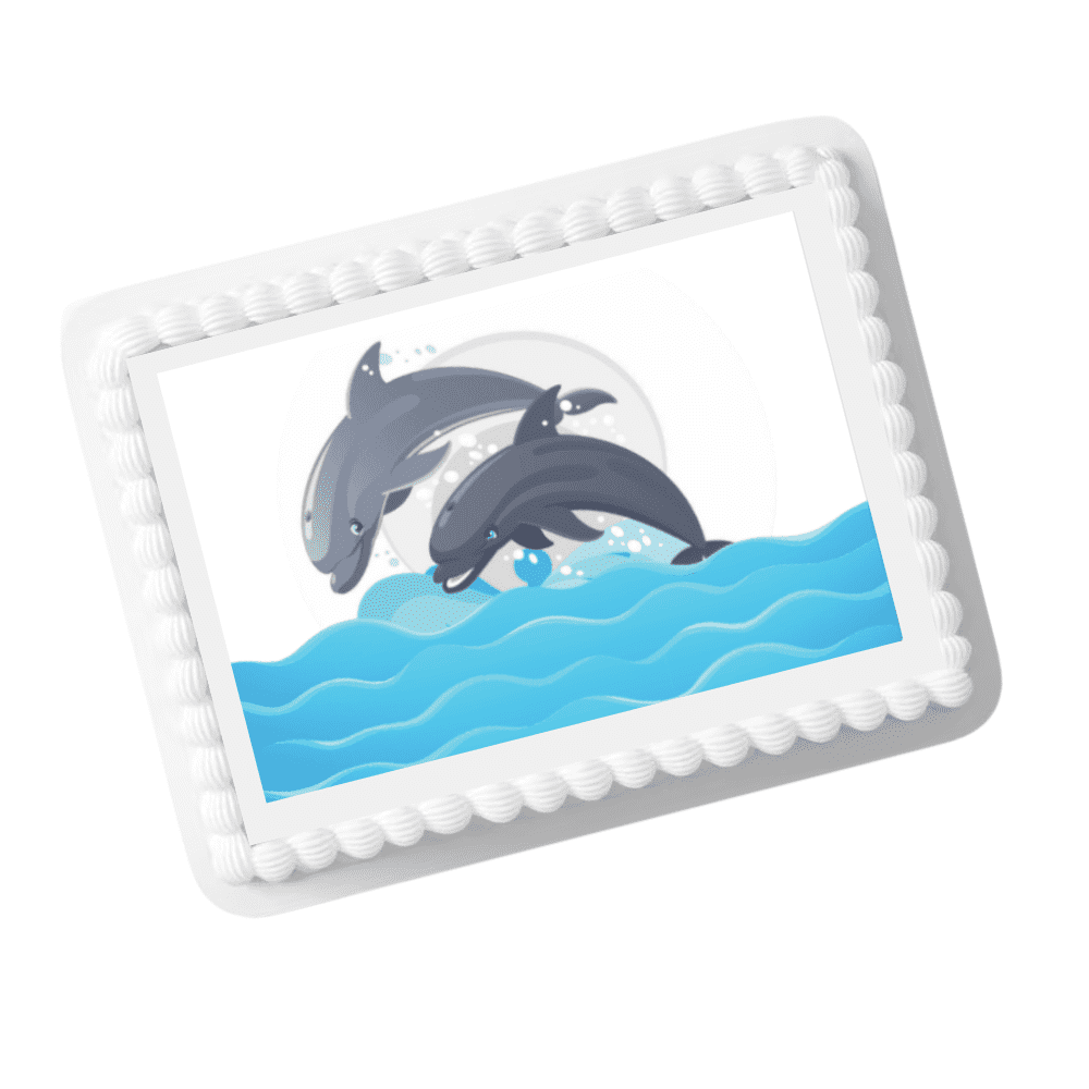 Dolphin Cake Decoration Edible Frosting Photo Sheet - Walmart.com