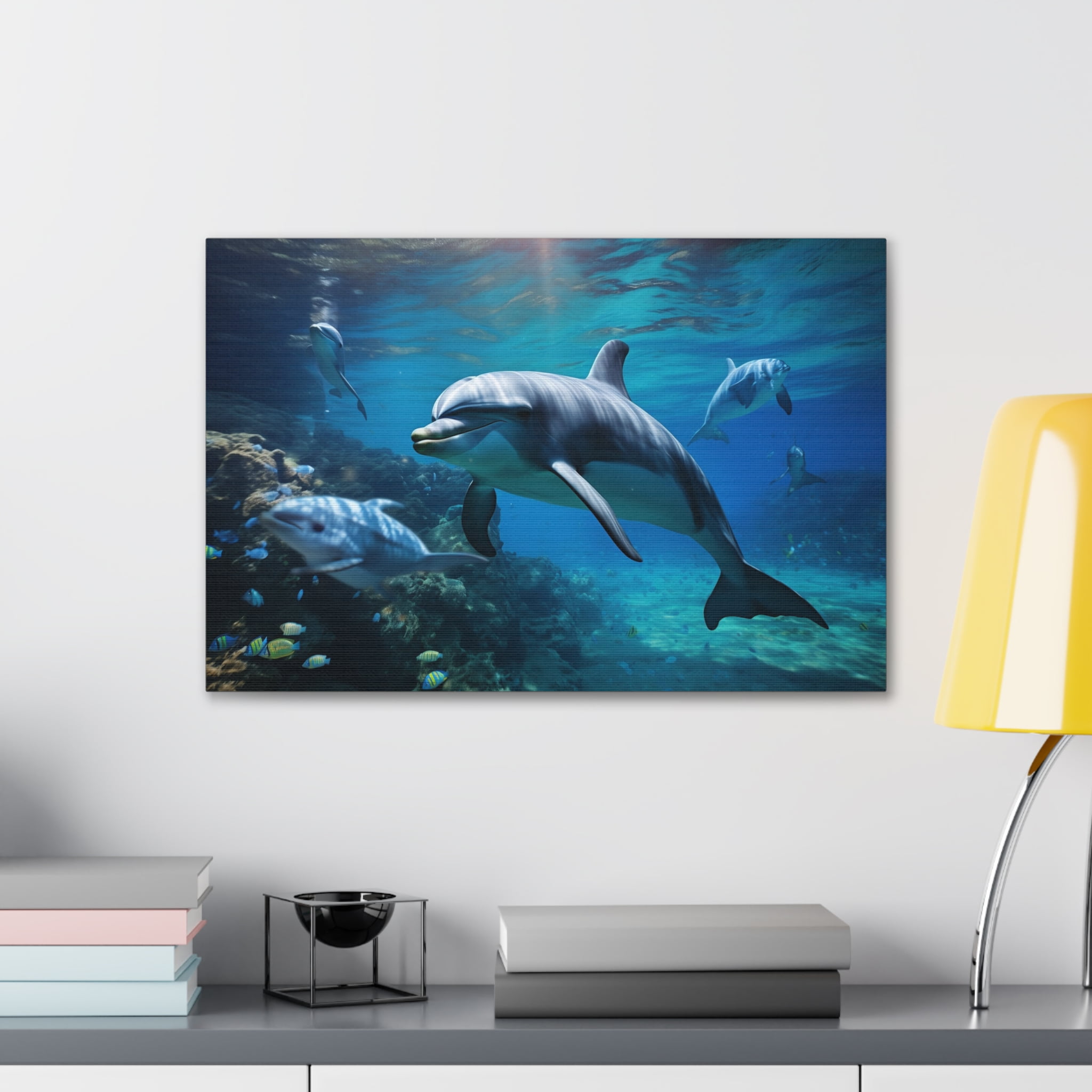 Dolphin Canvas Gallery Wraps Ocean Hawaii Maui Kauai - Walmart.com