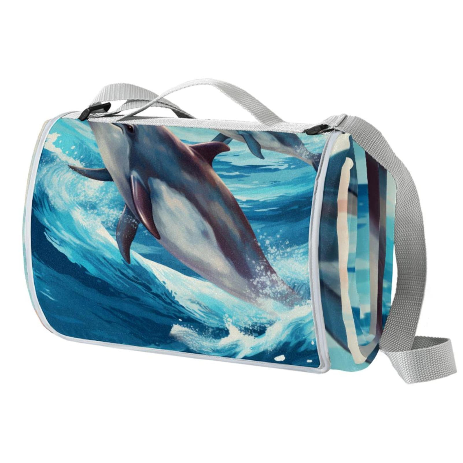 Dolphin Canvas Outdoor Picnic Mat Waterproof Foldable Portable Beach ...