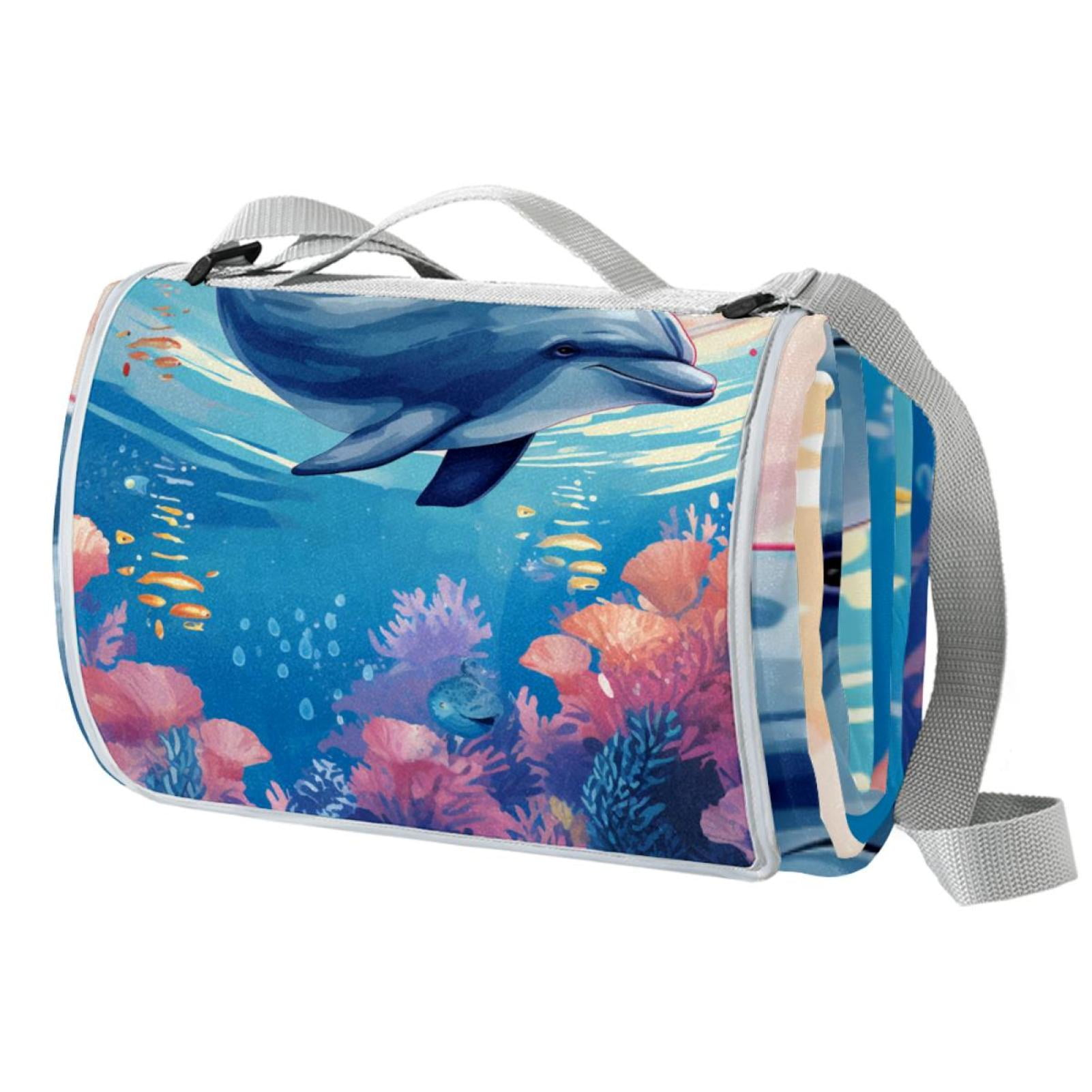 Dolphin Canvas Outdoor Picnic Mat Waterproof Foldable Portable Beach ...