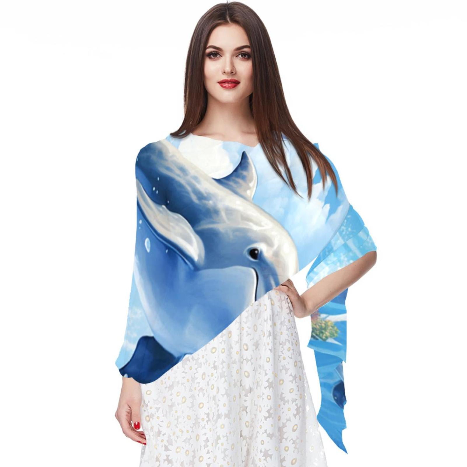 Dolphin Chic Chiffon Yarn Head Scarf - Translucent Light and Breathable ...