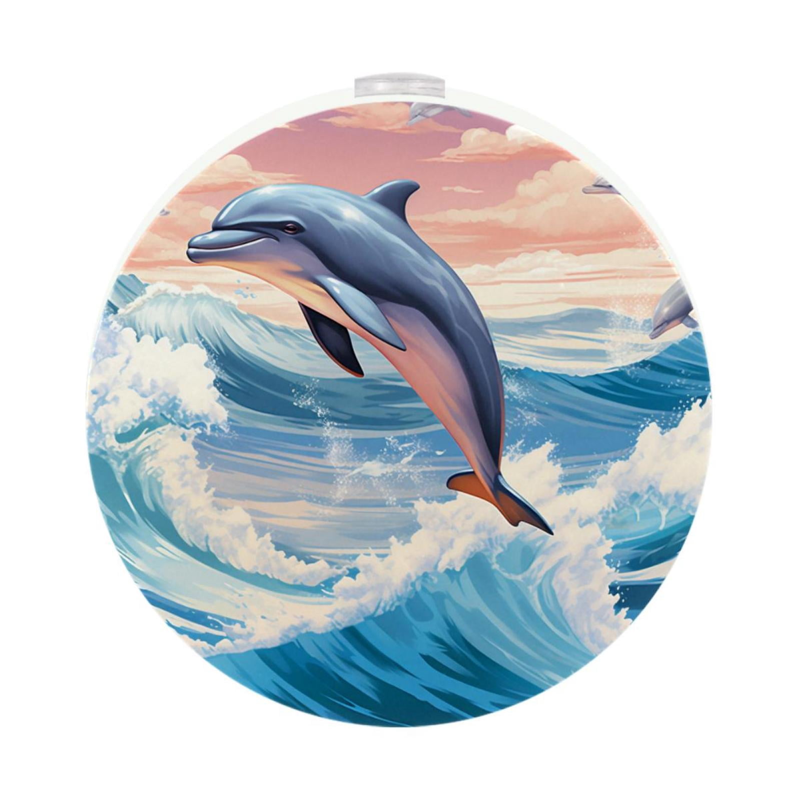 Dolphin Circular LED Night Light - 2 Pack, Induction Light Control, ABS Material - Walmart.com