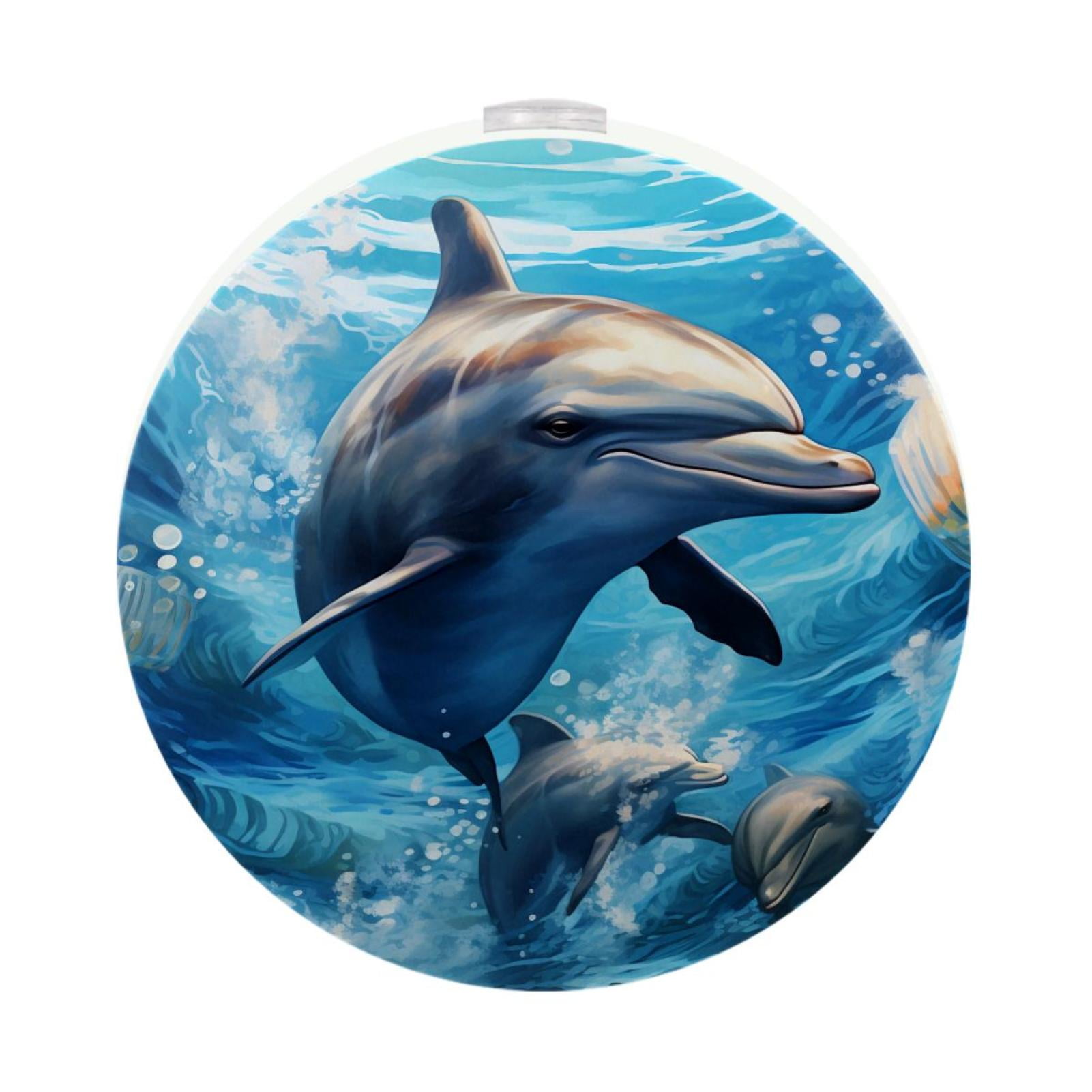 Dolphin Circular Night Light - 2 Pack LED Induction Wall Lights for ...