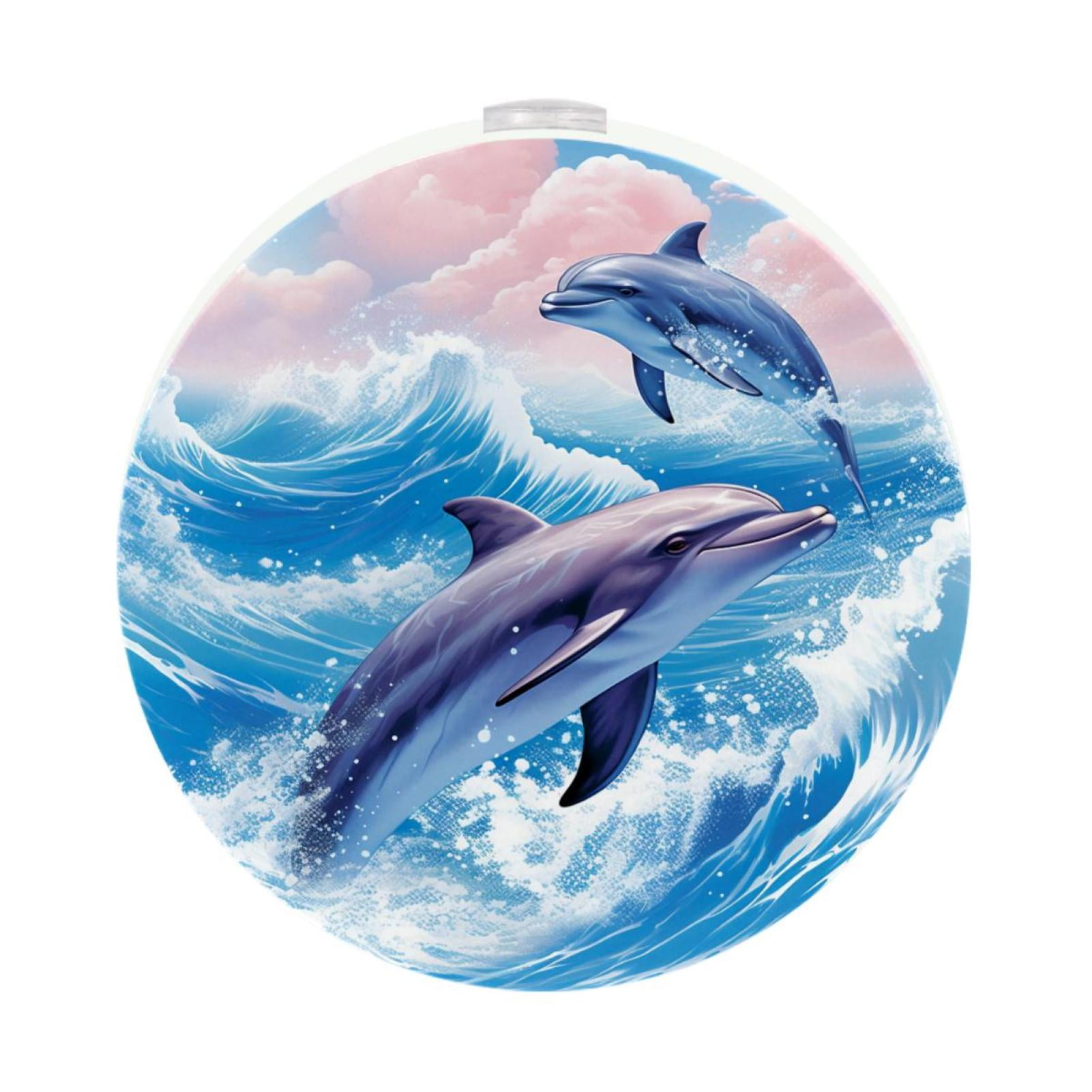 Dolphin Circular Night Light - 2 Pack Wall Light, Induction Control LED ...
