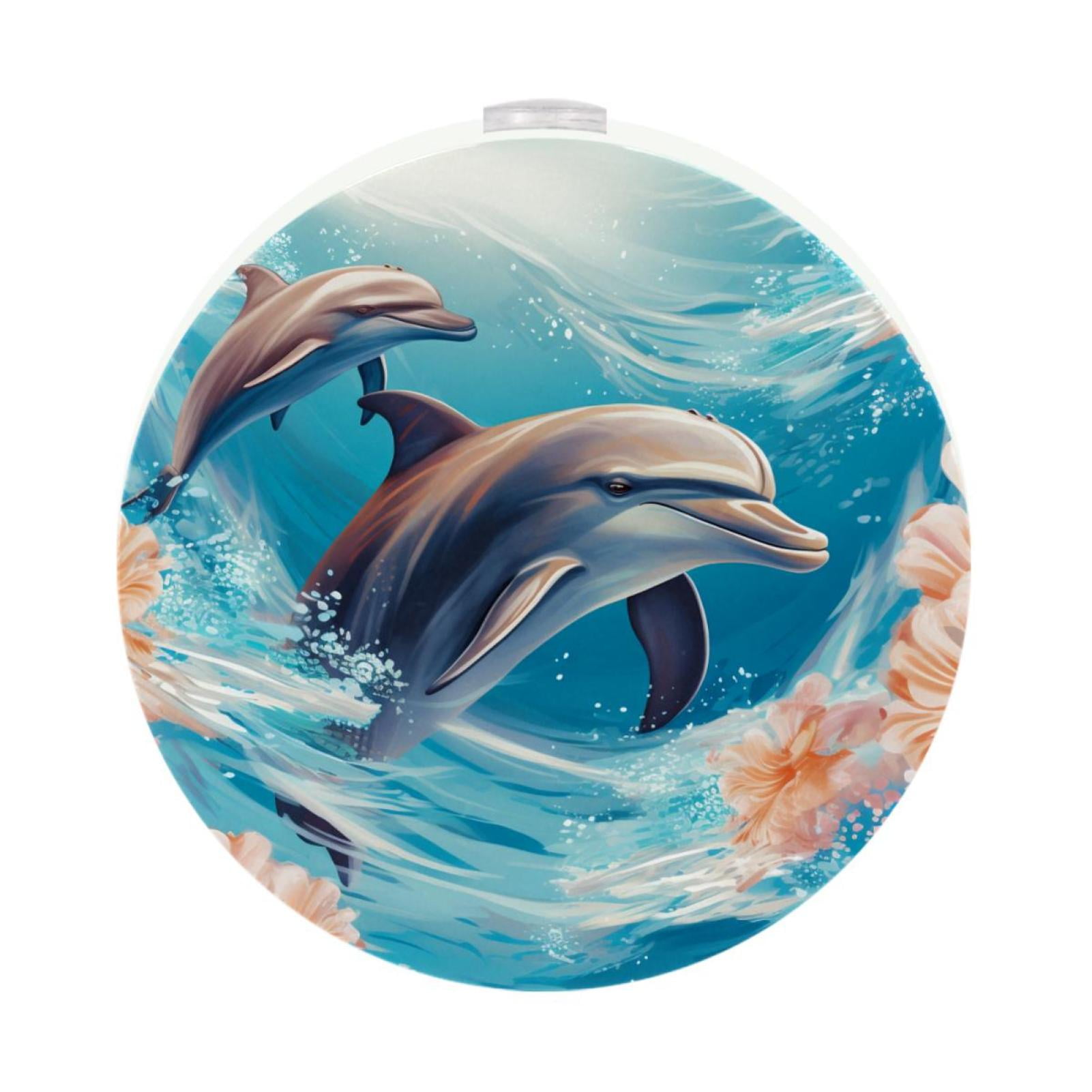 Dolphin Circular Night Light, Induction Light Control, LED Chip, ABS ...