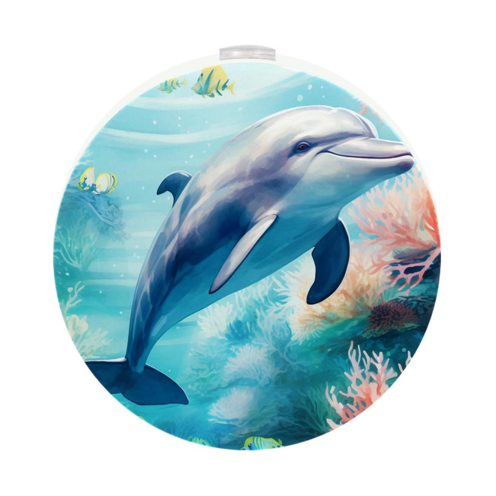 Dolphin Circular Night Light - Set of 2, LED Induction Control, Room ...