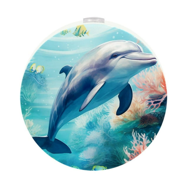 Dolphin Circular Night Light - Set of 2, LED Induction Control, Room Light - Walmart.com