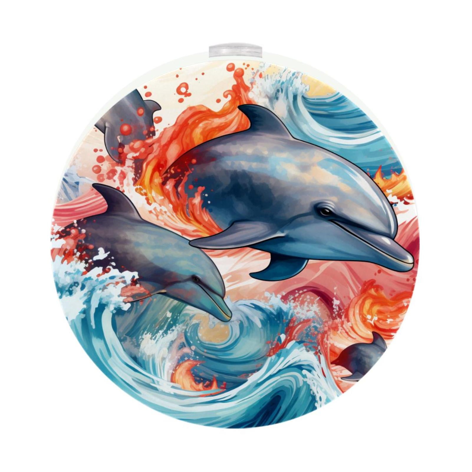 Dolphin Circular Night Light Set of 2 - LED Induction Light Control ABS ...