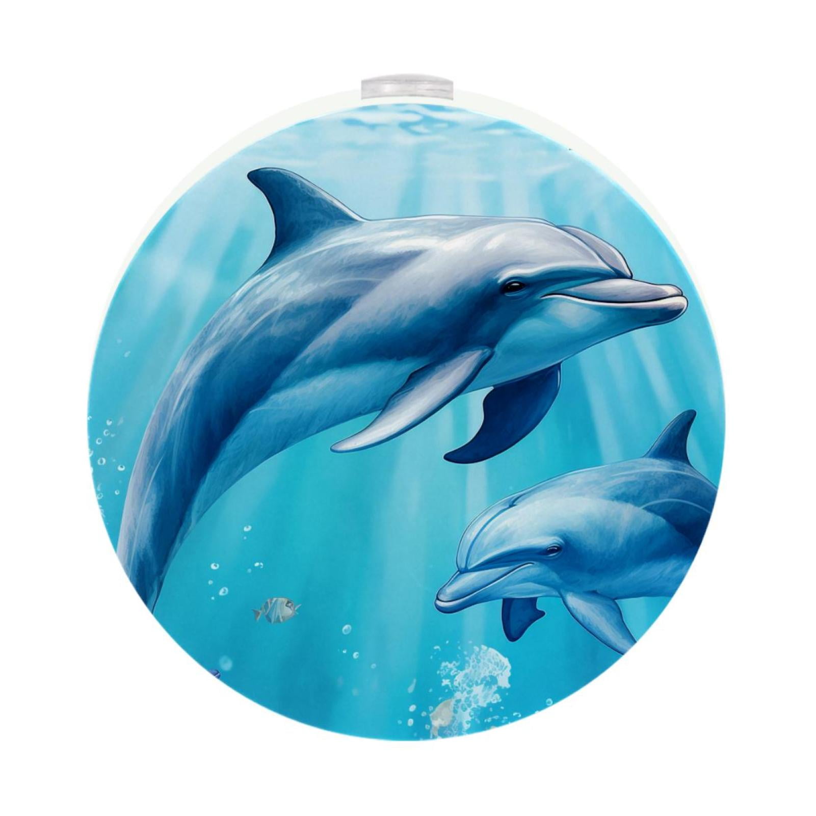 Dolphin Circular Night Light - Set of 2 LED Induction Wall Night Lights ...