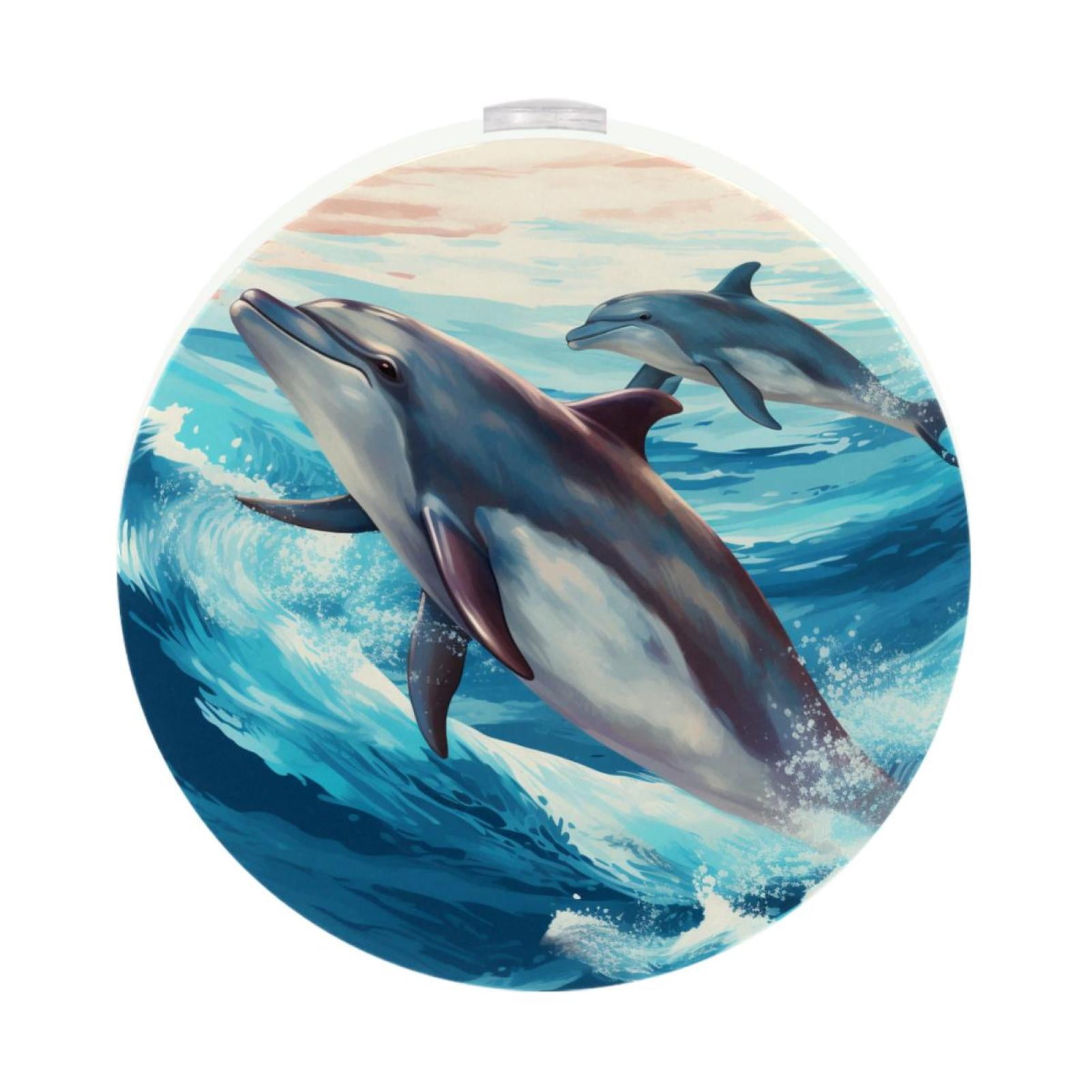 Dolphin Circular Night Light - Two Pack, Inductive Light Control, LED ...