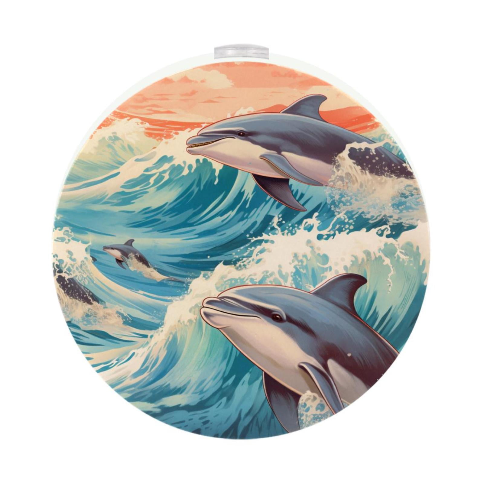 Dolphin Circular Night Lights - LED Chip, Induction Control, ABS ...