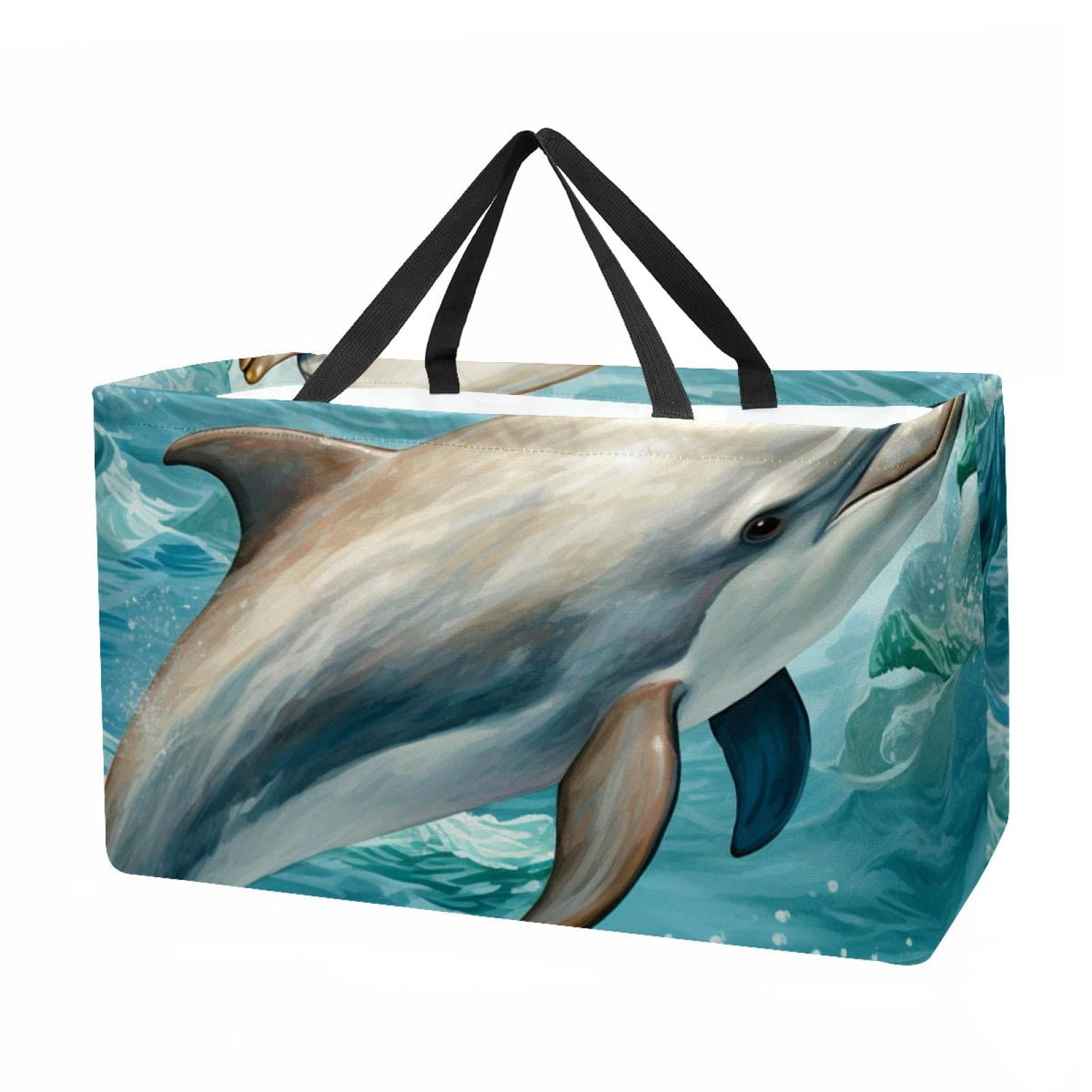 Dolphin Collapsible Oxford Cloth Storage Bins Toy Basket Tote Bag ...