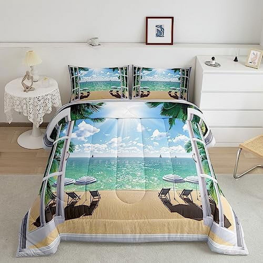 Dolphin Comforter Set King Size Ocean Themed Bedding Sets Abstract ...