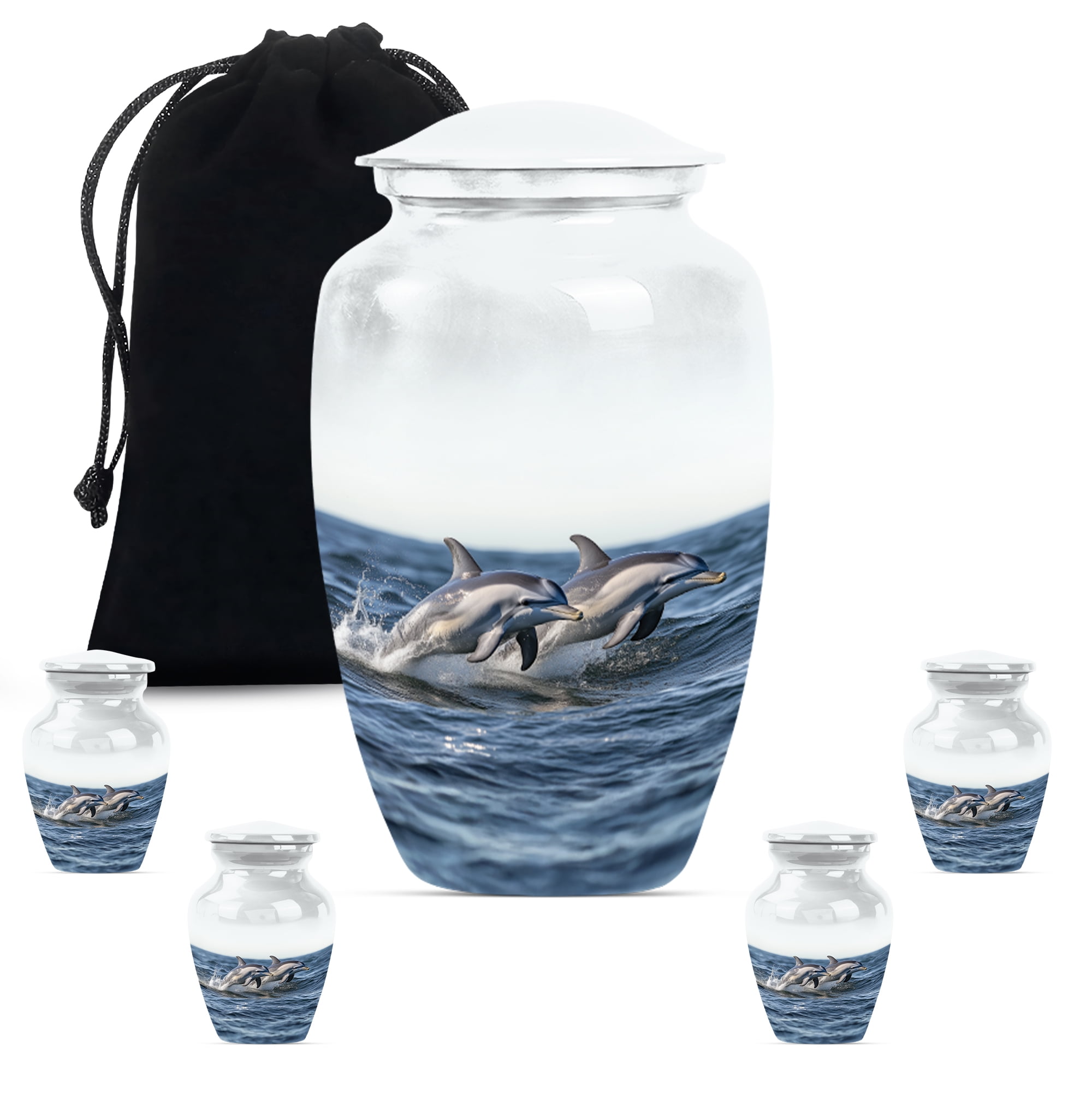 Dolphin Cremation Urn for Adults, Urn for Ashes for Women, Urns for Human Ashes Adult Man ...