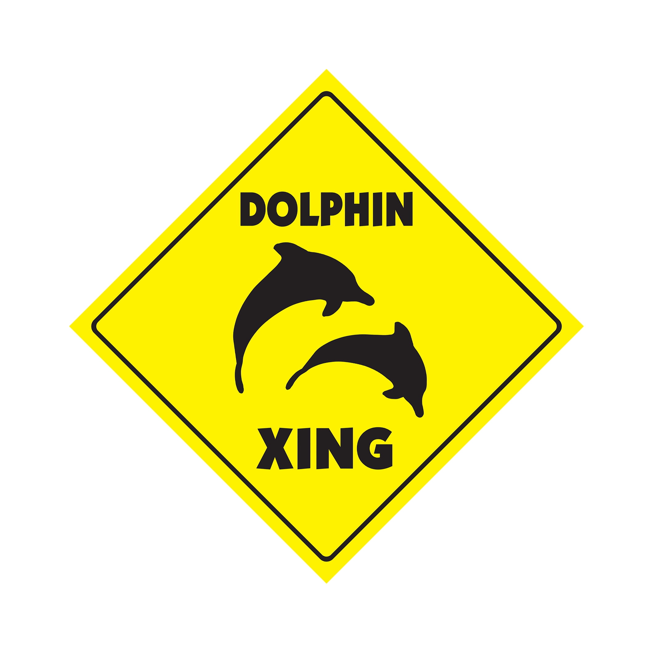 Dolphin Crossing Sign Zone Xing | Indoor/Outdoor | 20" Tall new miami ...