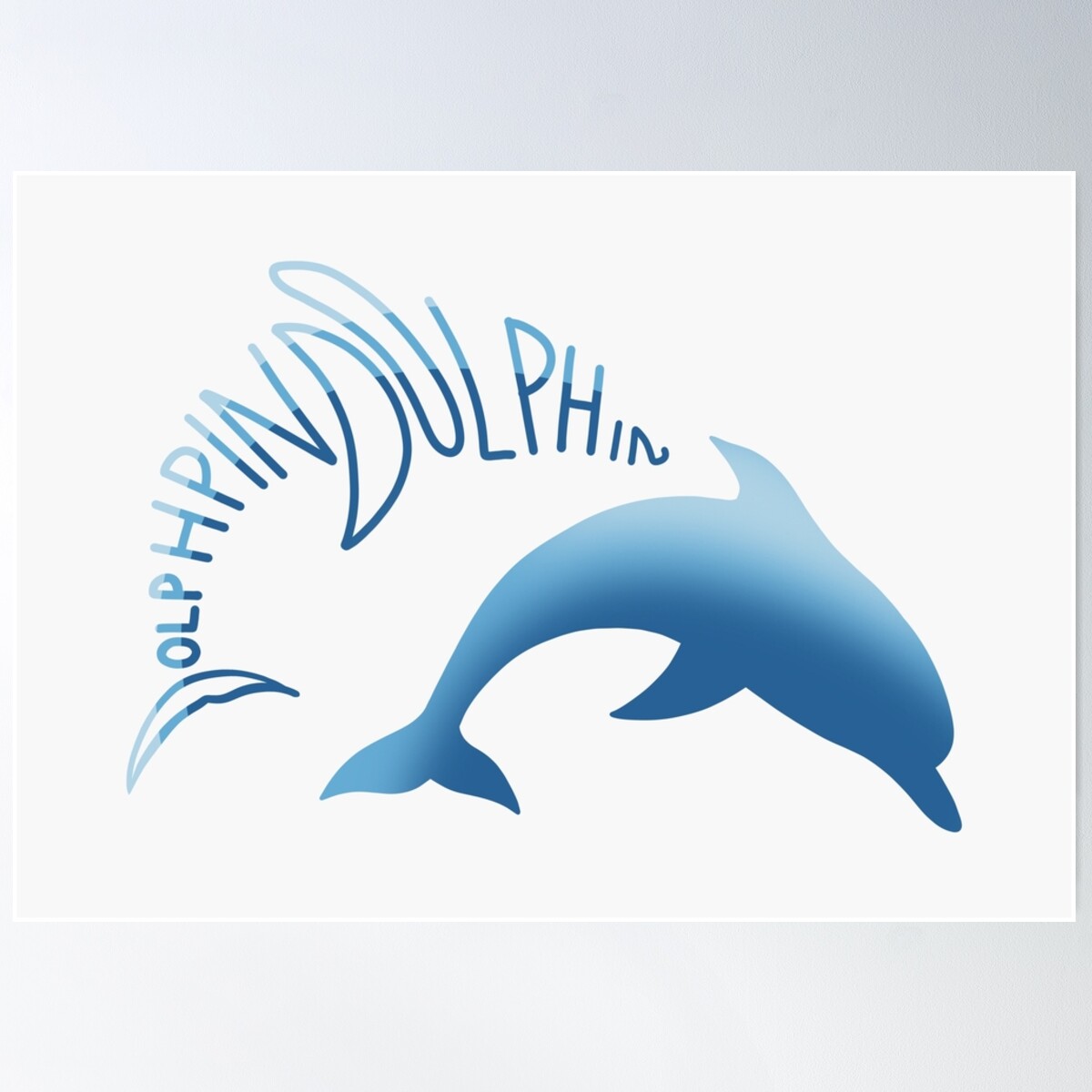 Dolphin / Dolphins - Blue Marine Animal Word Mandala Illustration ...