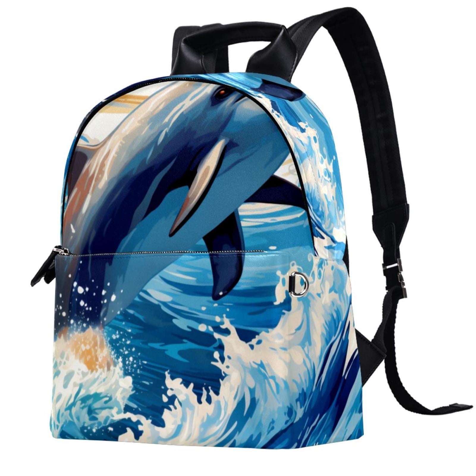 Dolphin Duffle Backpack for Men Women Teens Work School Camping ...